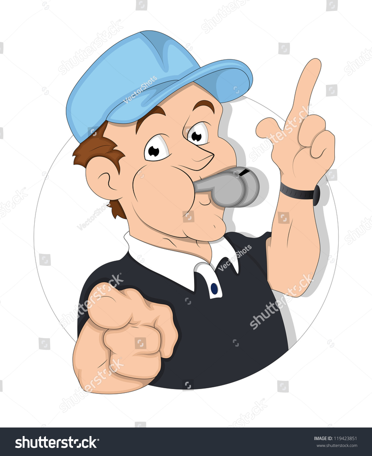 Cartoon Referee Illustration: เวกเตอร์สต็อก (ปลอดค่าลิขสิทธิ์ ...