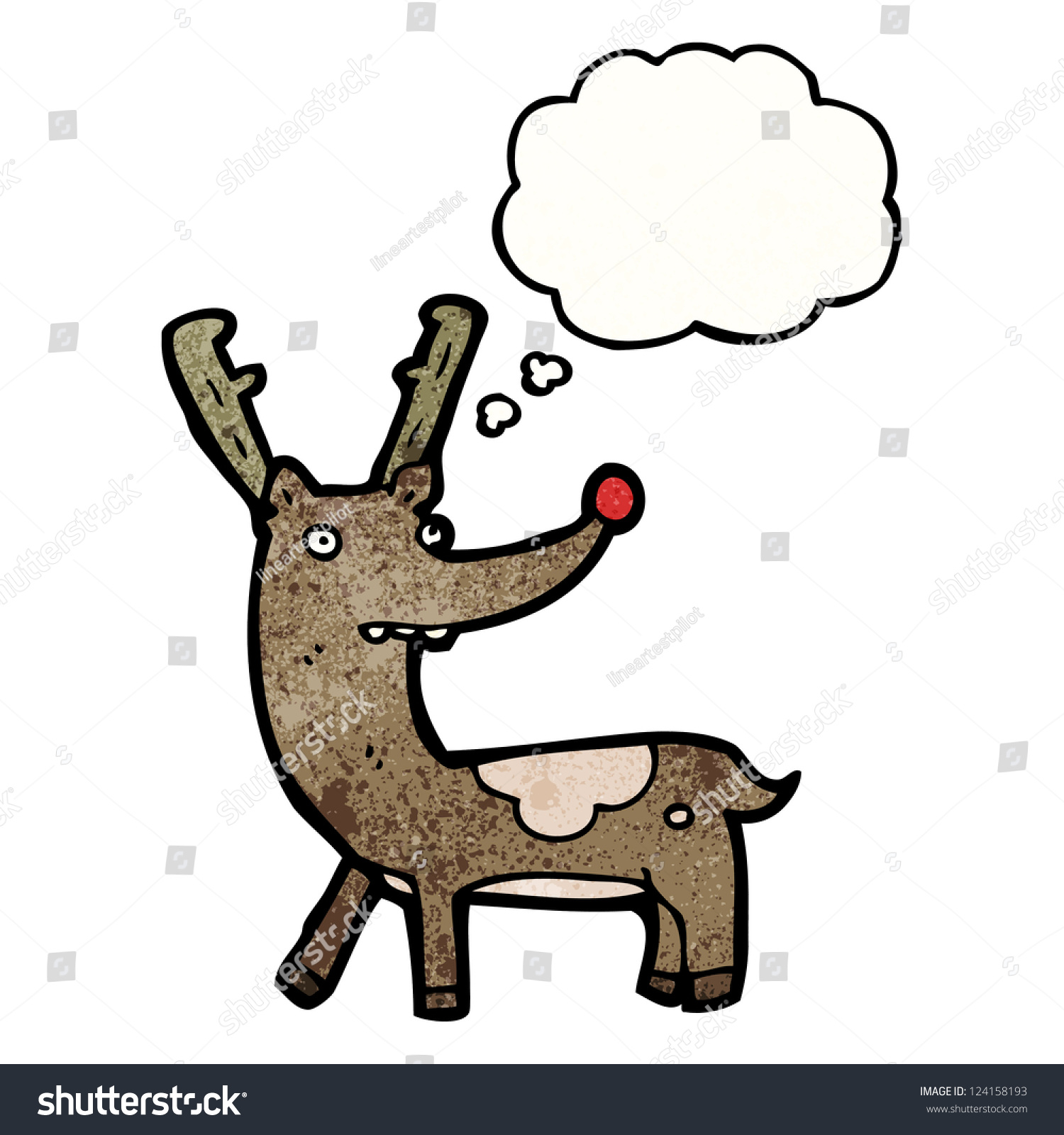 Cartoon Reindeer Stock Vector (Royalty Free) 124158193 | Shutterstock