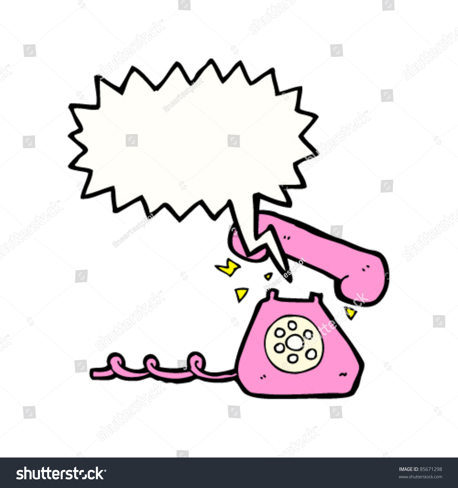 Cartoon Retro Telephone Stock Vector (Royalty Free) 85671298 | Shutterstock