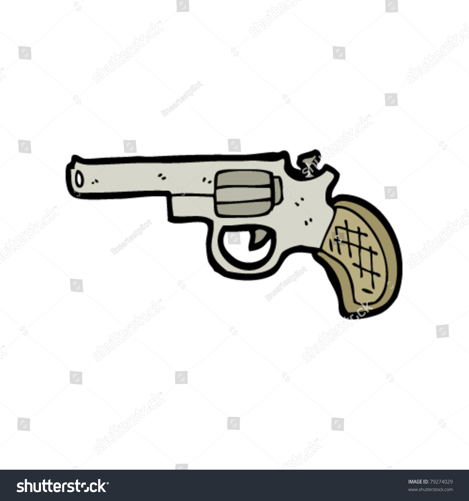 Cartoon Revolver Stock Vector (Royalty Free) 79274029