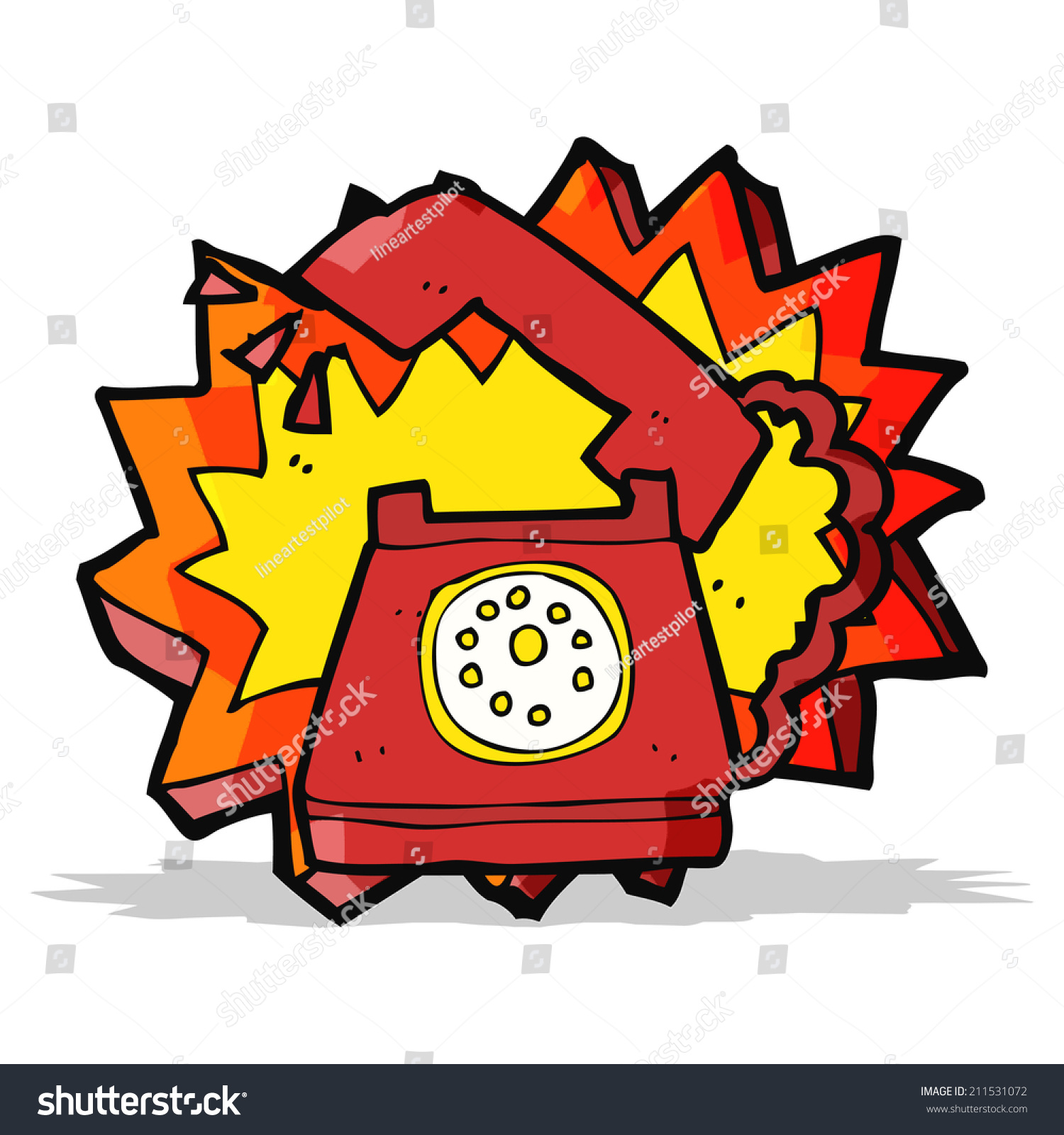 Cartoon Ringing Telephone Stock Vector (Royalty Free) 211531072 ...