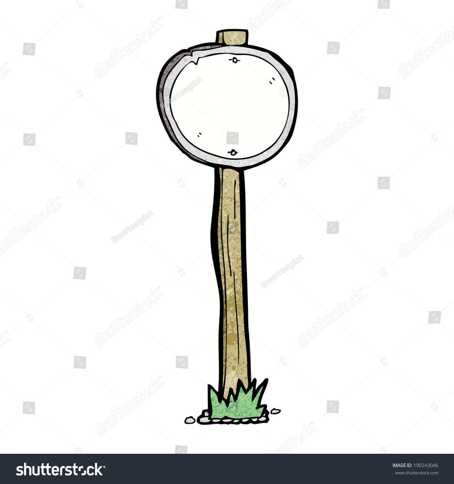 Cartoon Road Sign Stock Vector (Royalty Free) 190243046 | Shutterstock