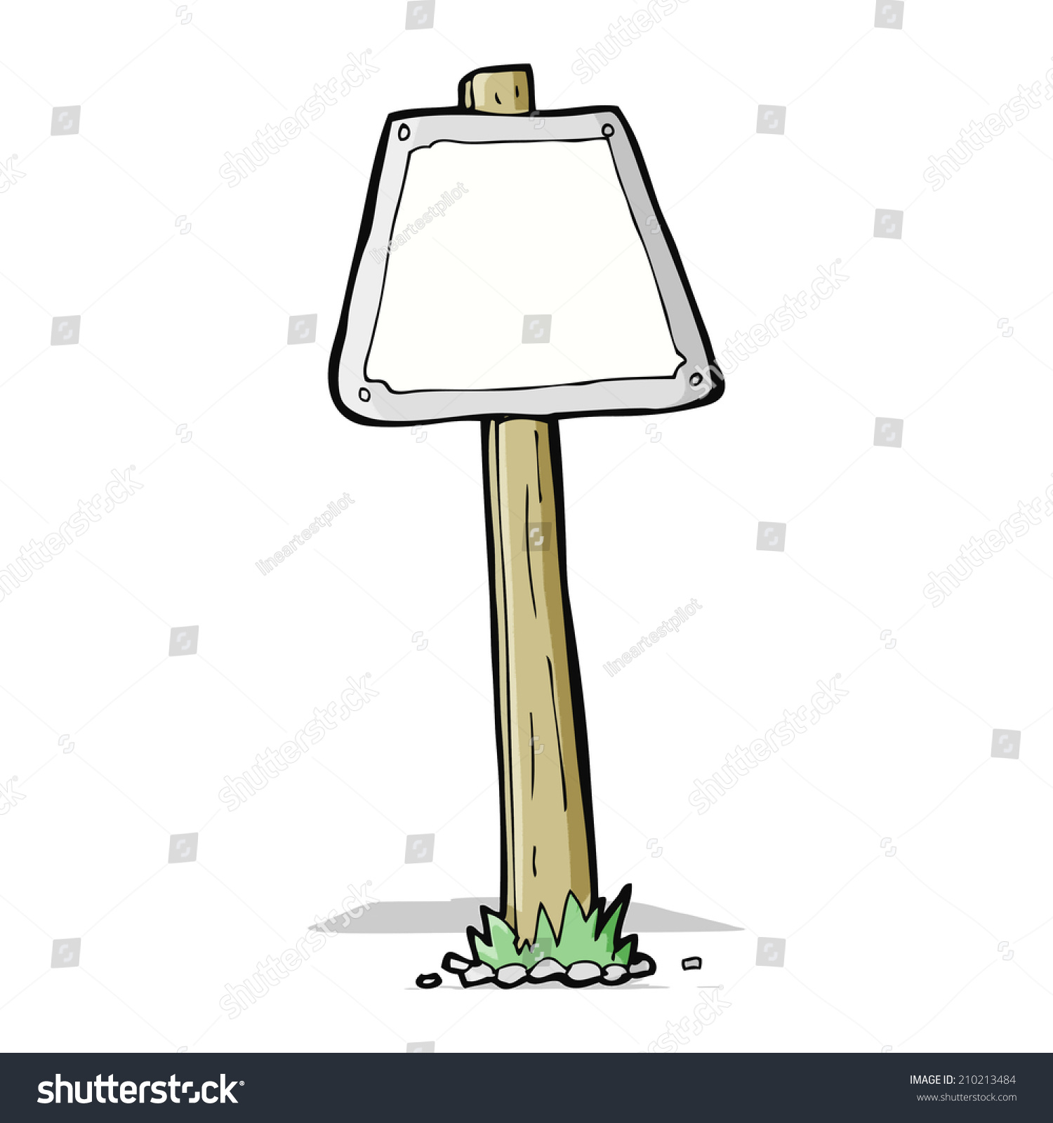 Cartoon Road Sign Stock Vector (Royalty Free) 210213484 | Shutterstock