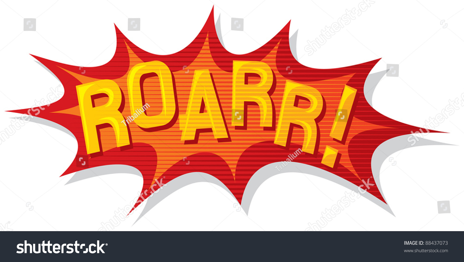 Cartoon Roar Comic Book Stock Vector (Royalty Free) 88437073