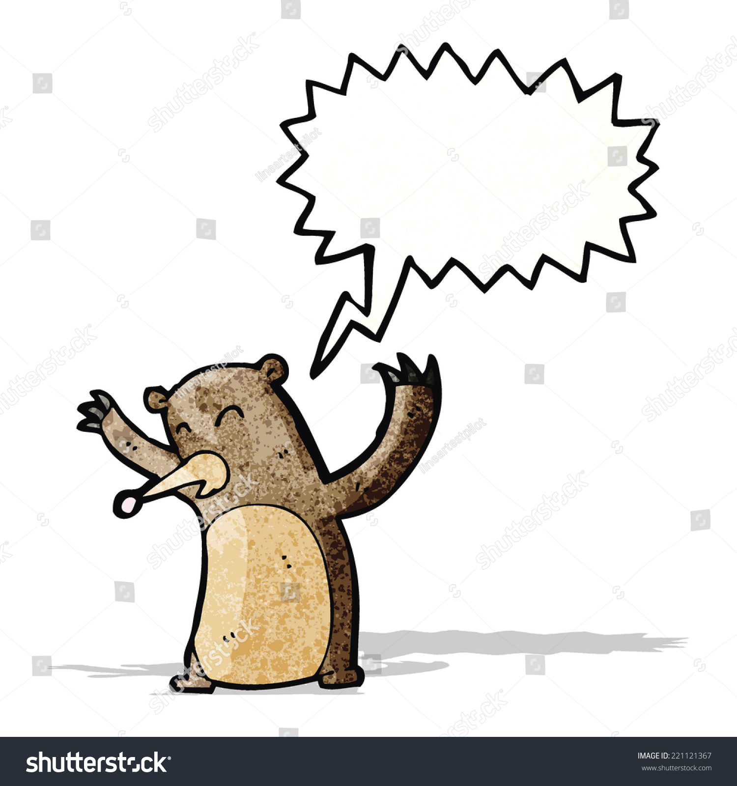 Cartoon Roaring Bear Stock Vector (Royalty Free) 221121367