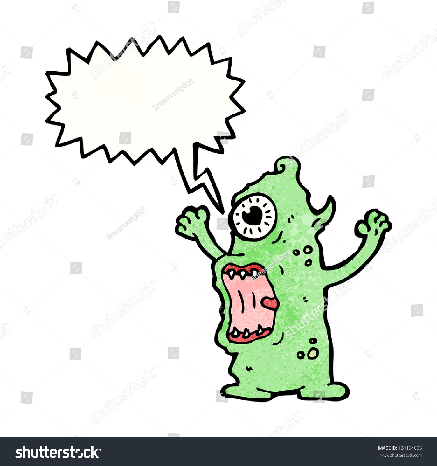 Cartoon Roaring Monster Stock Vector (Royalty Free) 124154005 ...