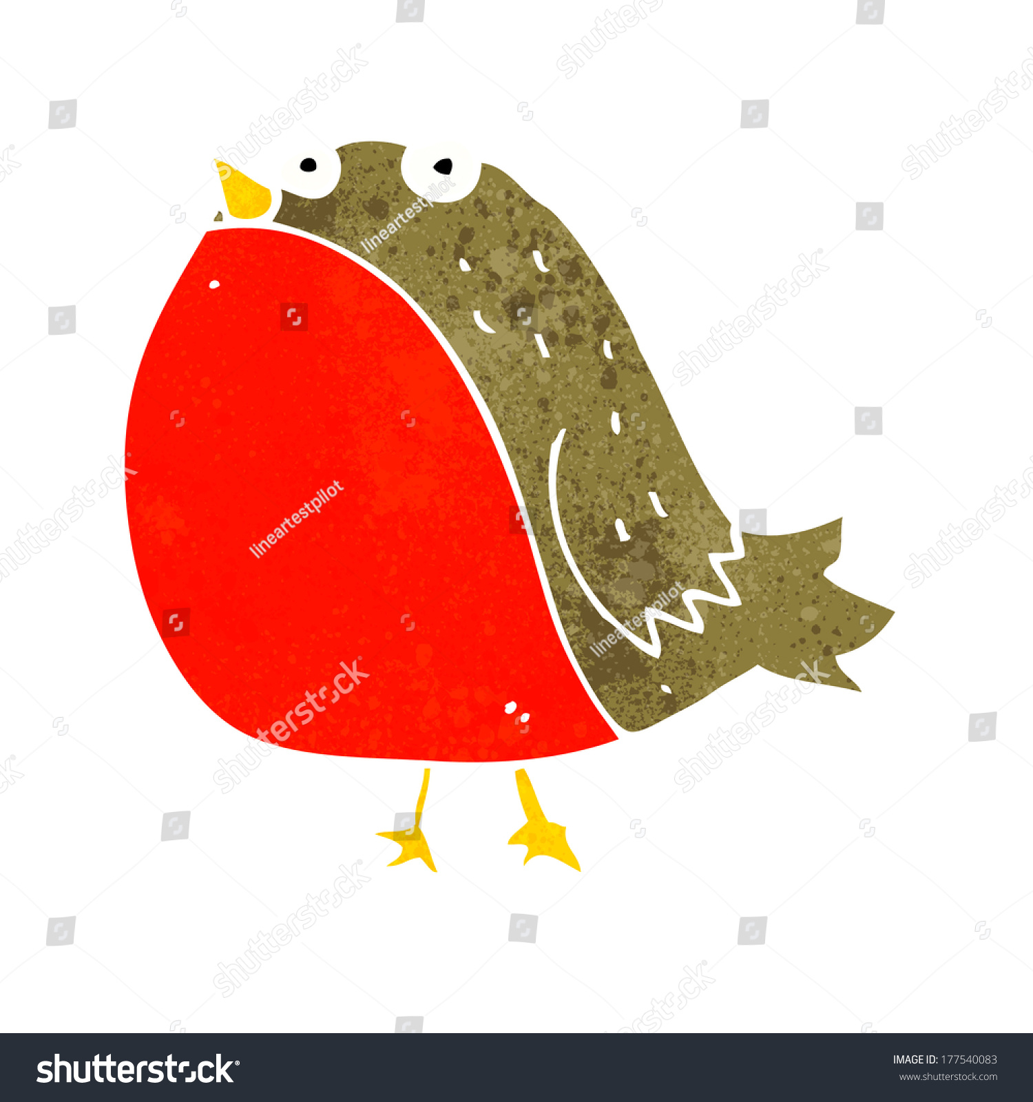 Cartoon Robin Stock Vector (Royalty Free) 177540083 | Shutterstock