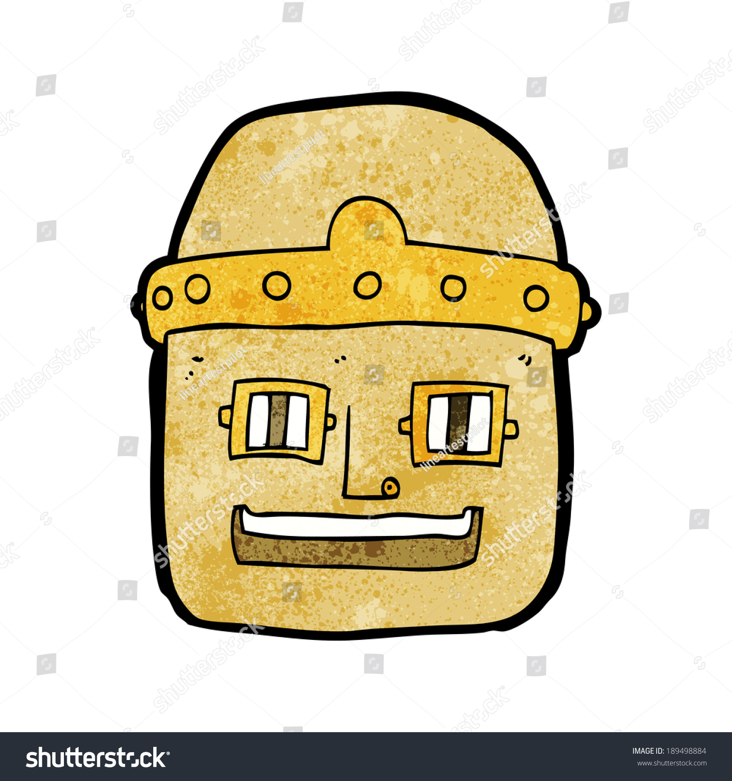 Cartoon Robot Head Stock Vector (Royalty Free) 189498884
