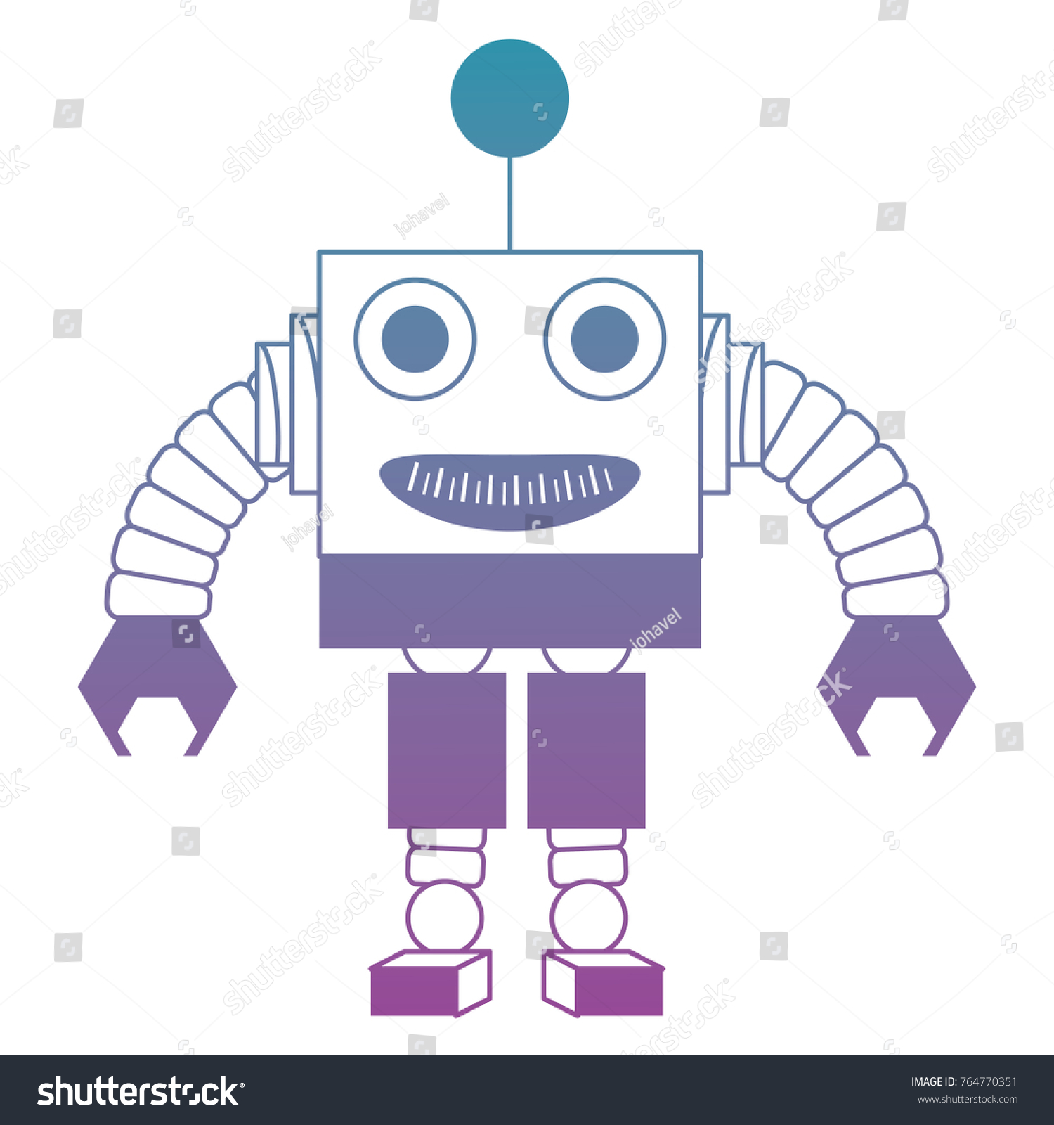 Cartoon Robot Icon Stock Vector (Royalty Free) 764770351