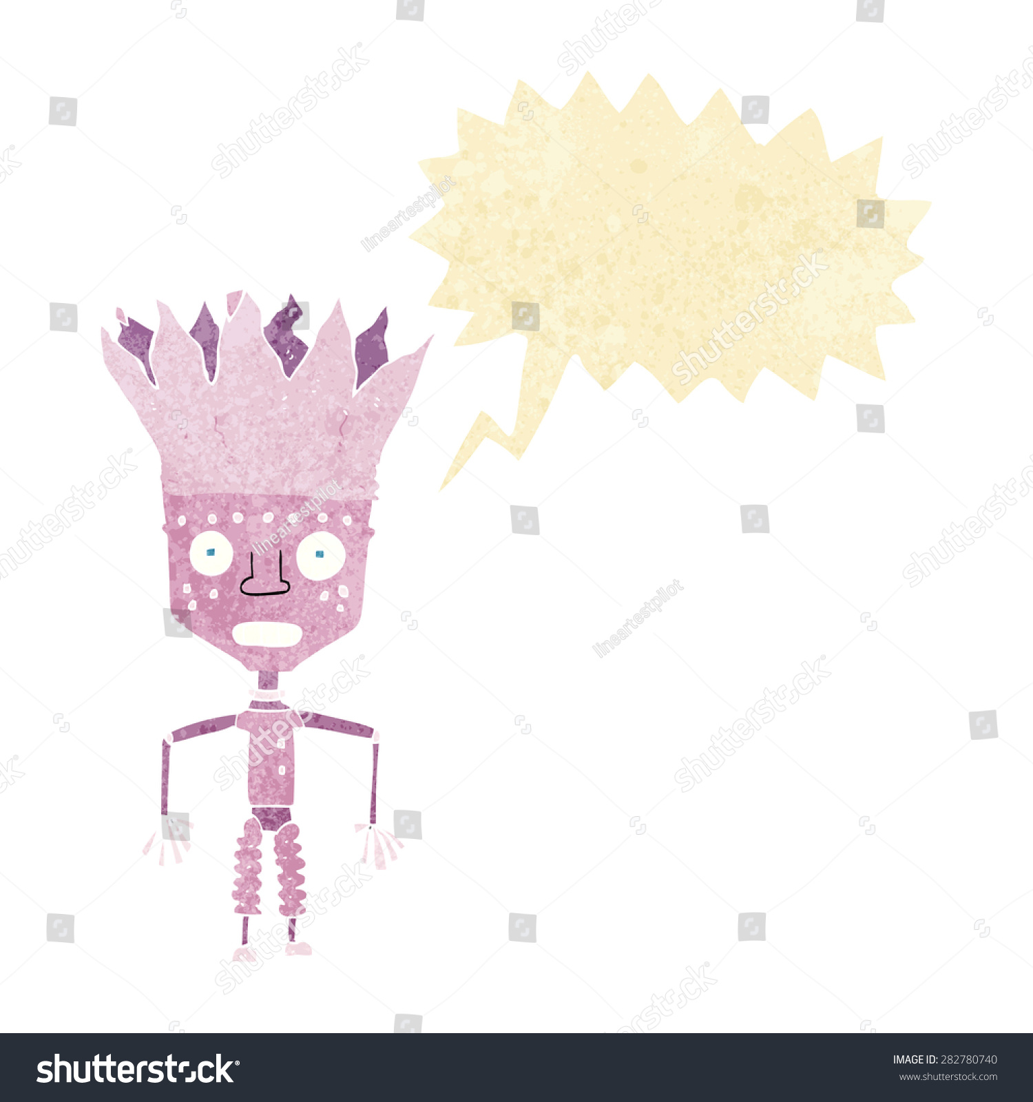 Cartoon Robot Crown Stock Vector (Royalty Free) 282780740