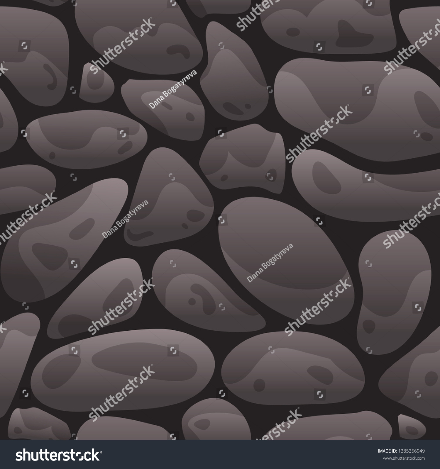 Cartoon Rocks Seamless Tile Pattern Stone Stock Vector (Royalty Free ...