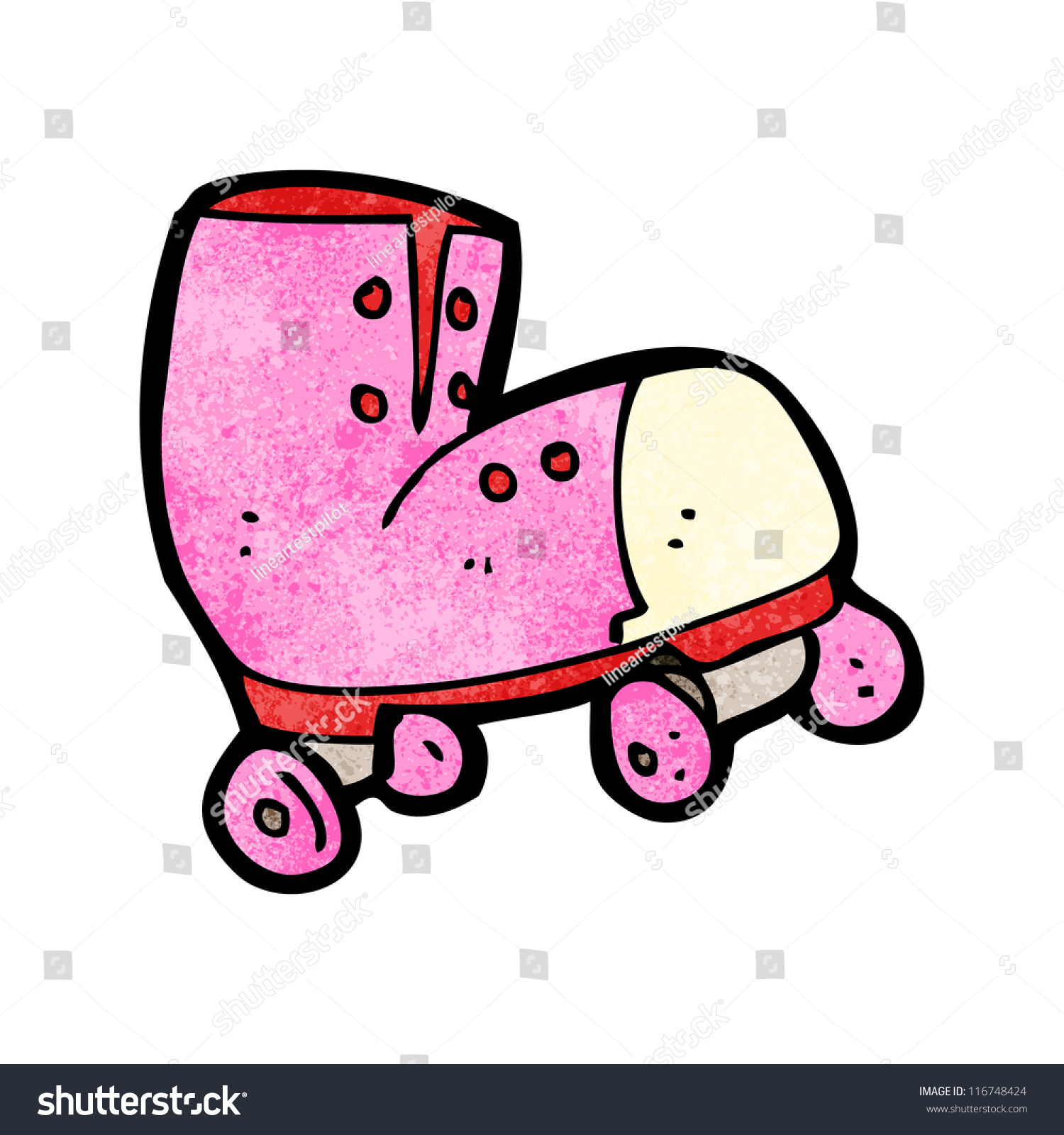 Cartoon Roller Skate Stock Vector 116748424 - Shutterstock