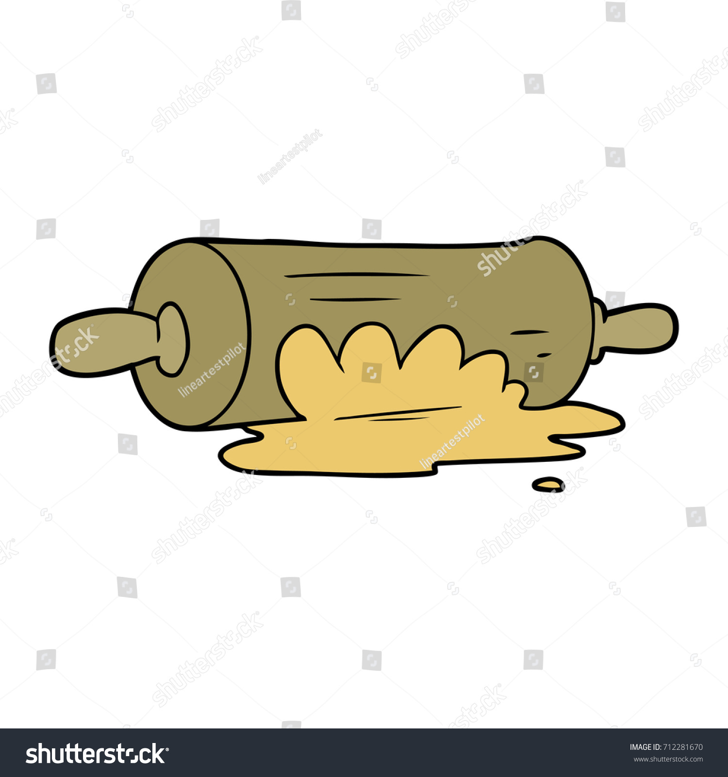Cartoon Rolling Pin Stock Vector (Royalty Free) 712281670