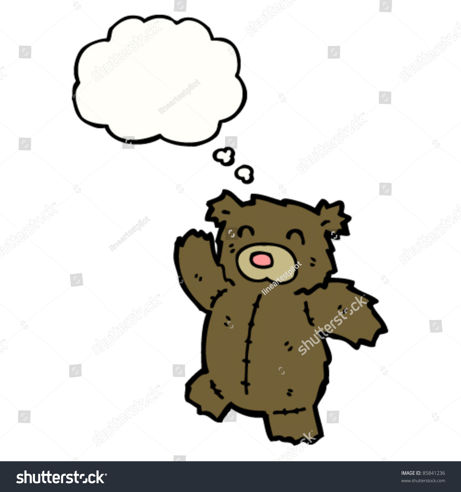 Cartoon Rough Teddy Bear Stock Vector (Royalty Free) 85841236 ...