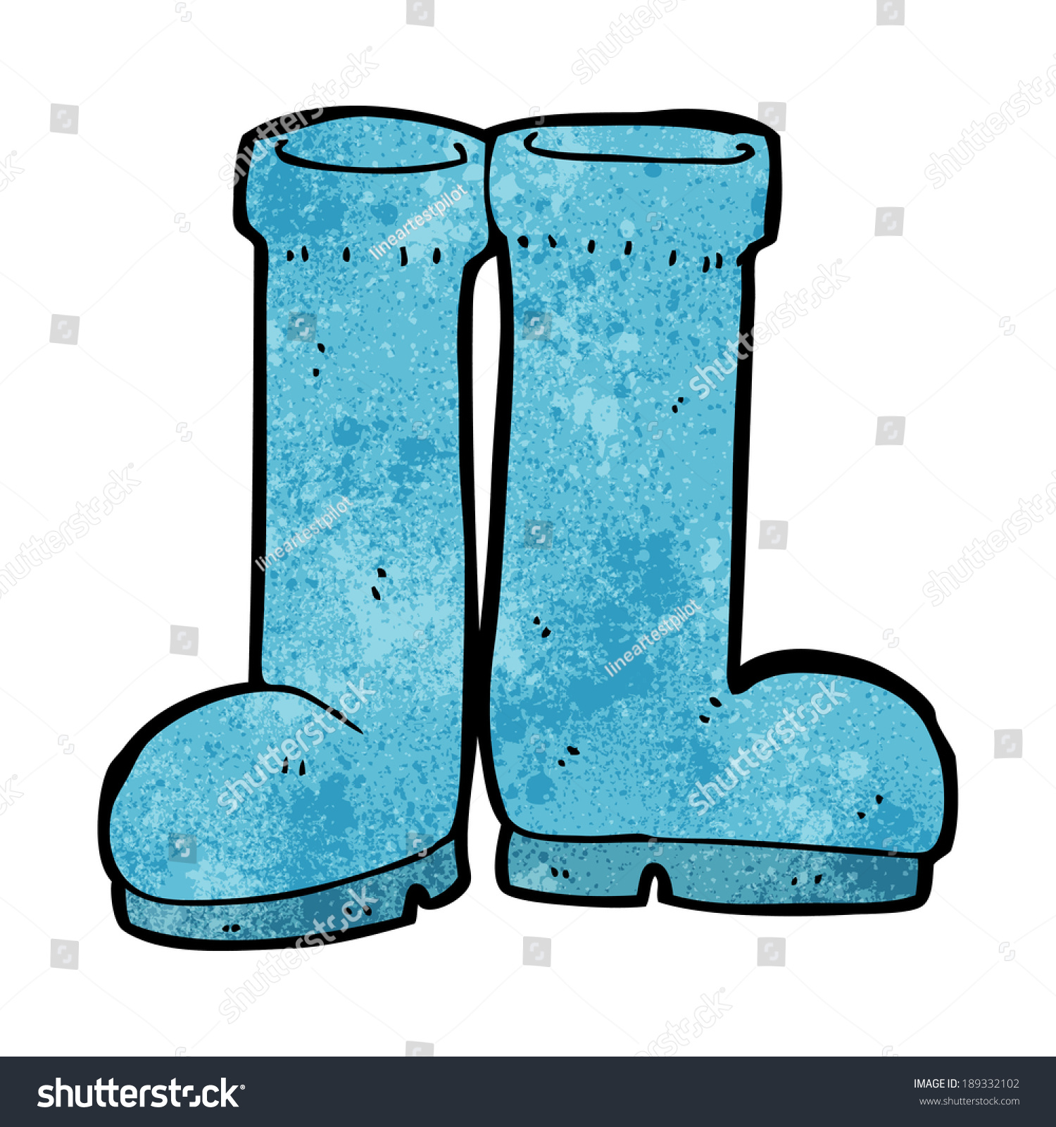 Cartoon Rubber Boots Stock Vector (Royalty Free) 189332102
