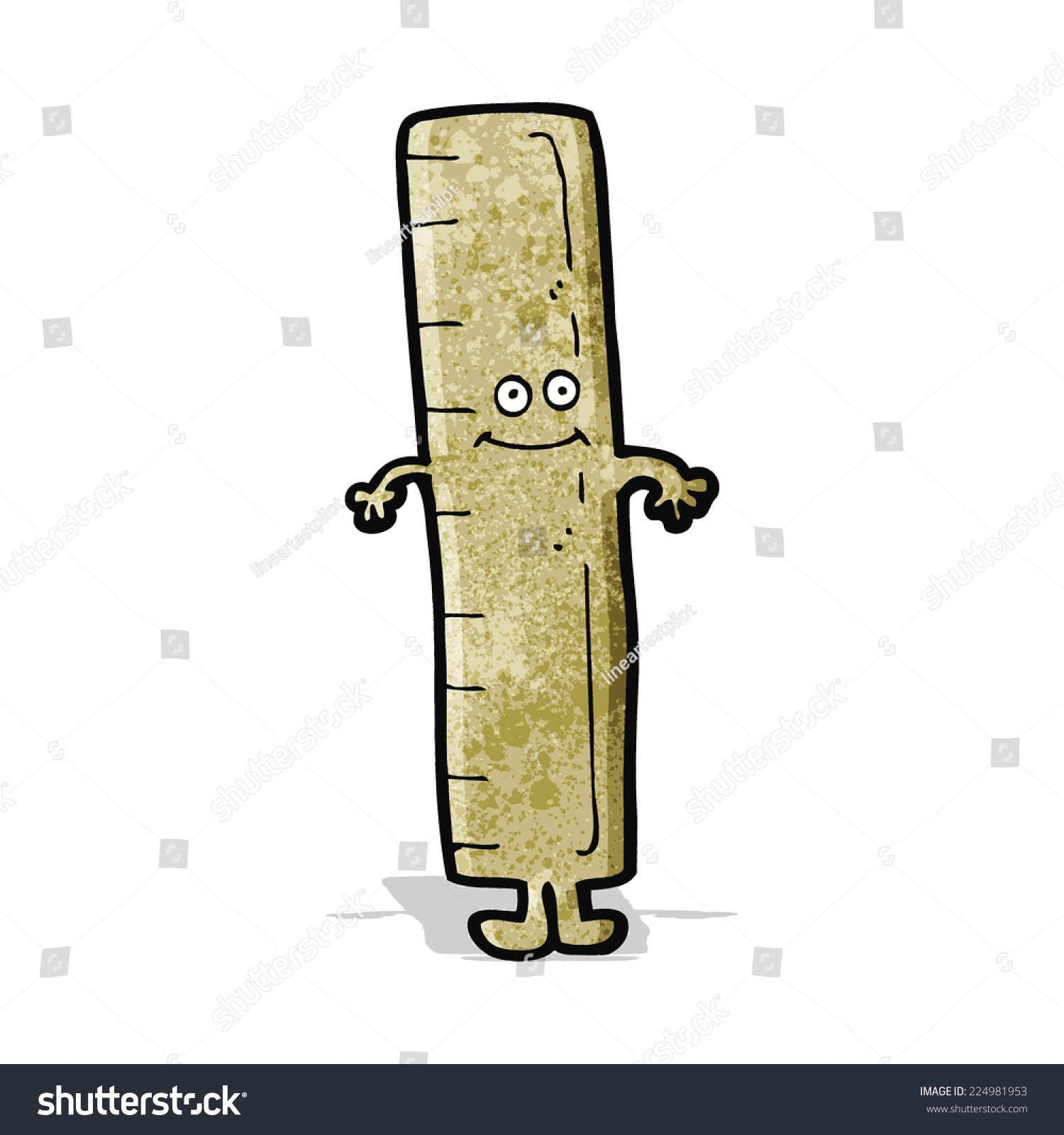 Cartoon Ruler Stock Vector (Royalty Free) 224981953