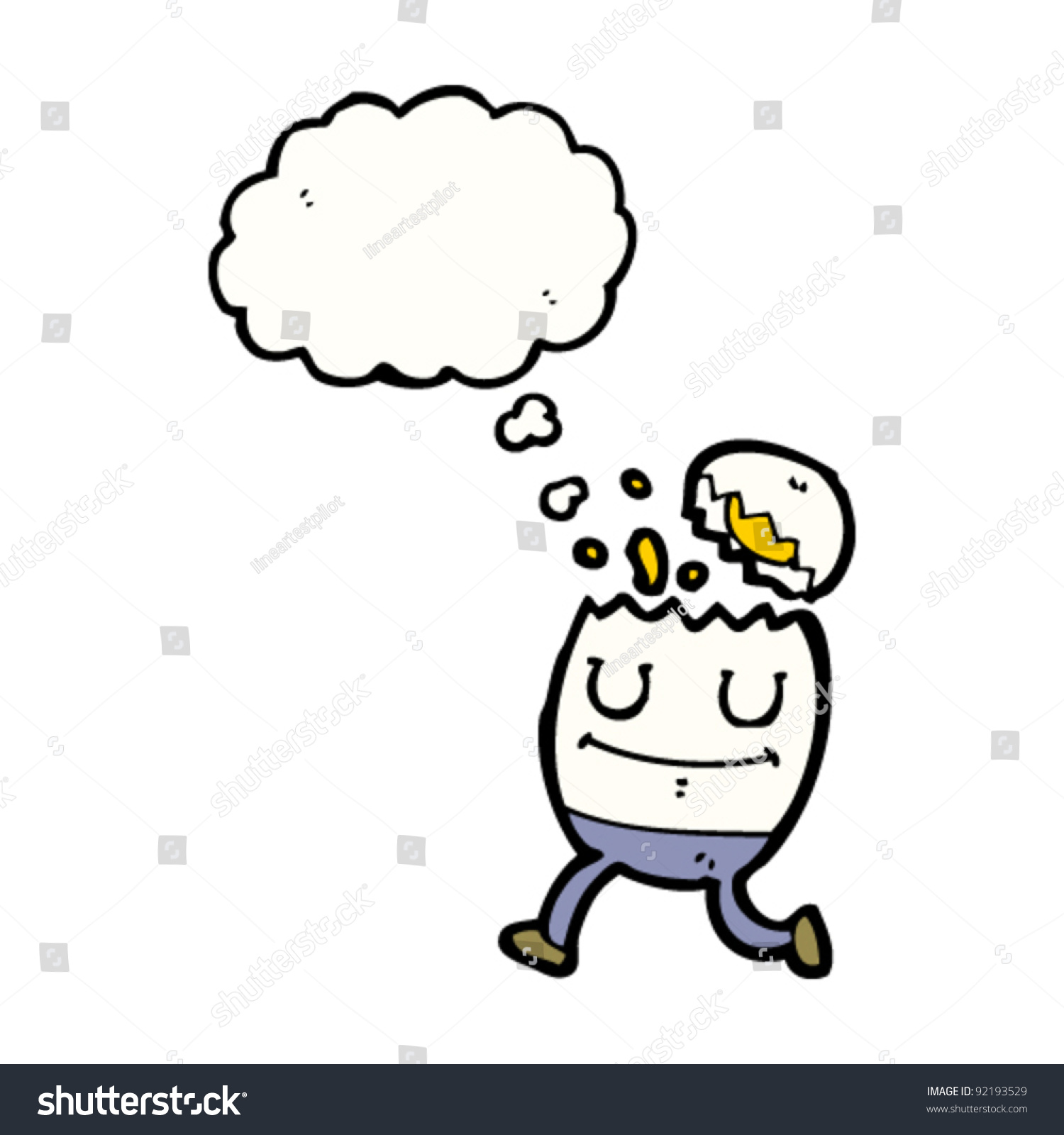 Cartoon Running Egg Stock Vector (Royalty Free) 92193529 | Shutterstock