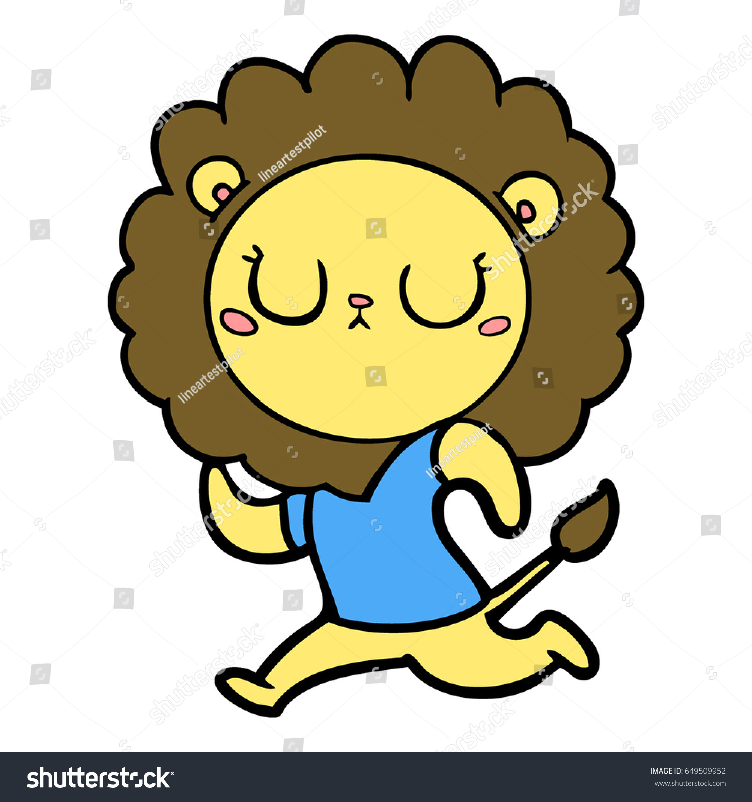 Cartoon Running Lion Stock Vector (Royalty Free) 649509952 | Shutterstock
