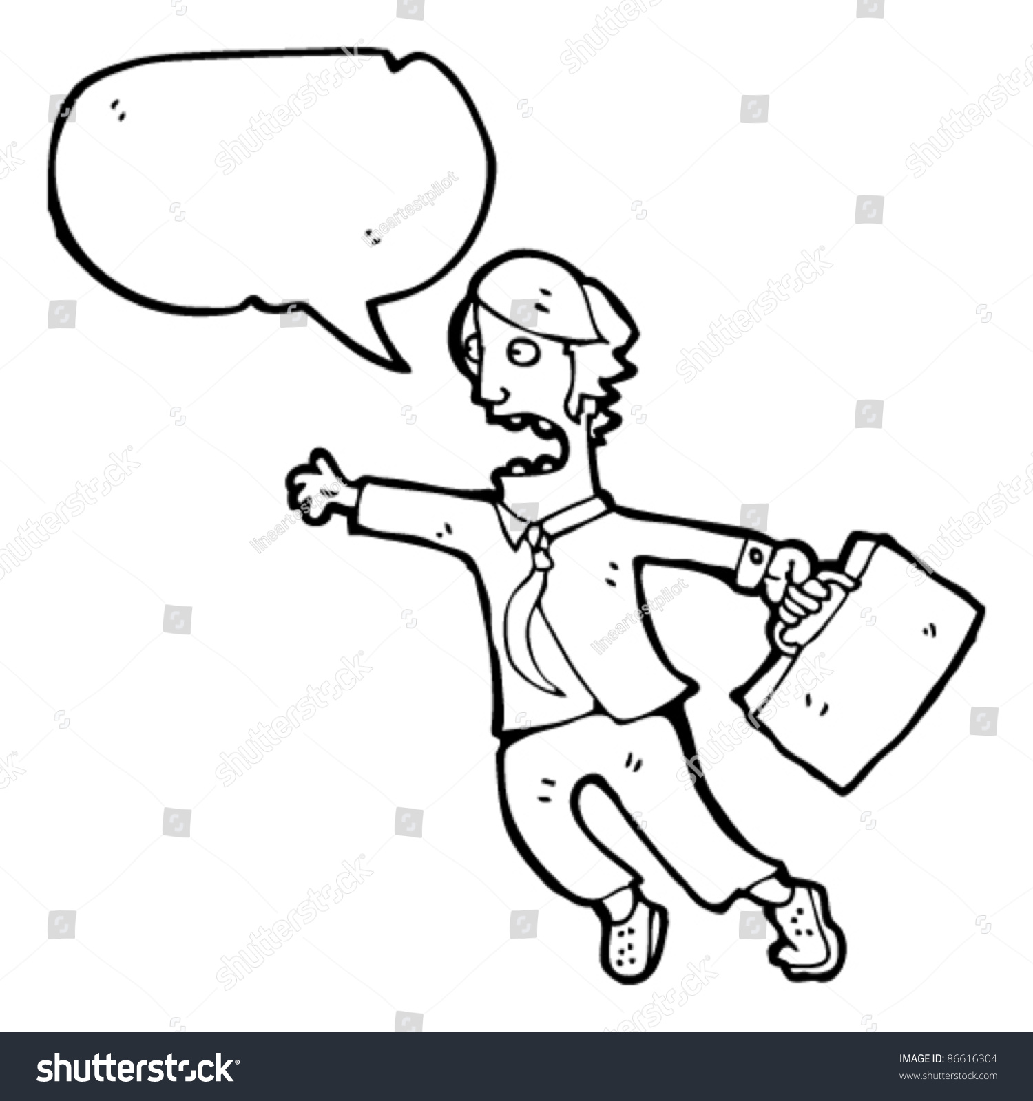 Cartoon Rushing Man: เวกเตอร์สต็อก (ปลอดค่าลิขสิทธิ์) 86616304 ...