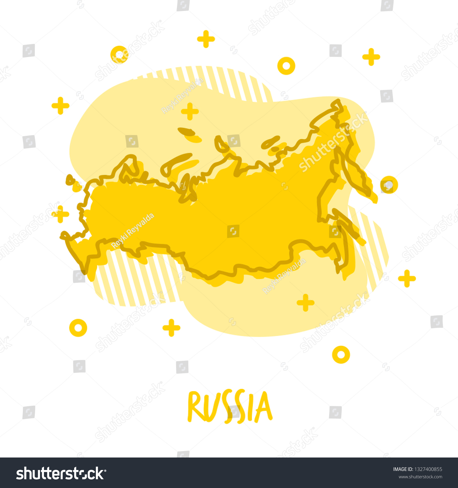 Cartoon Russia Map: เวกเตอร์สต็อก (ปลอดค่าลิขสิทธิ์) 1327400855 ...