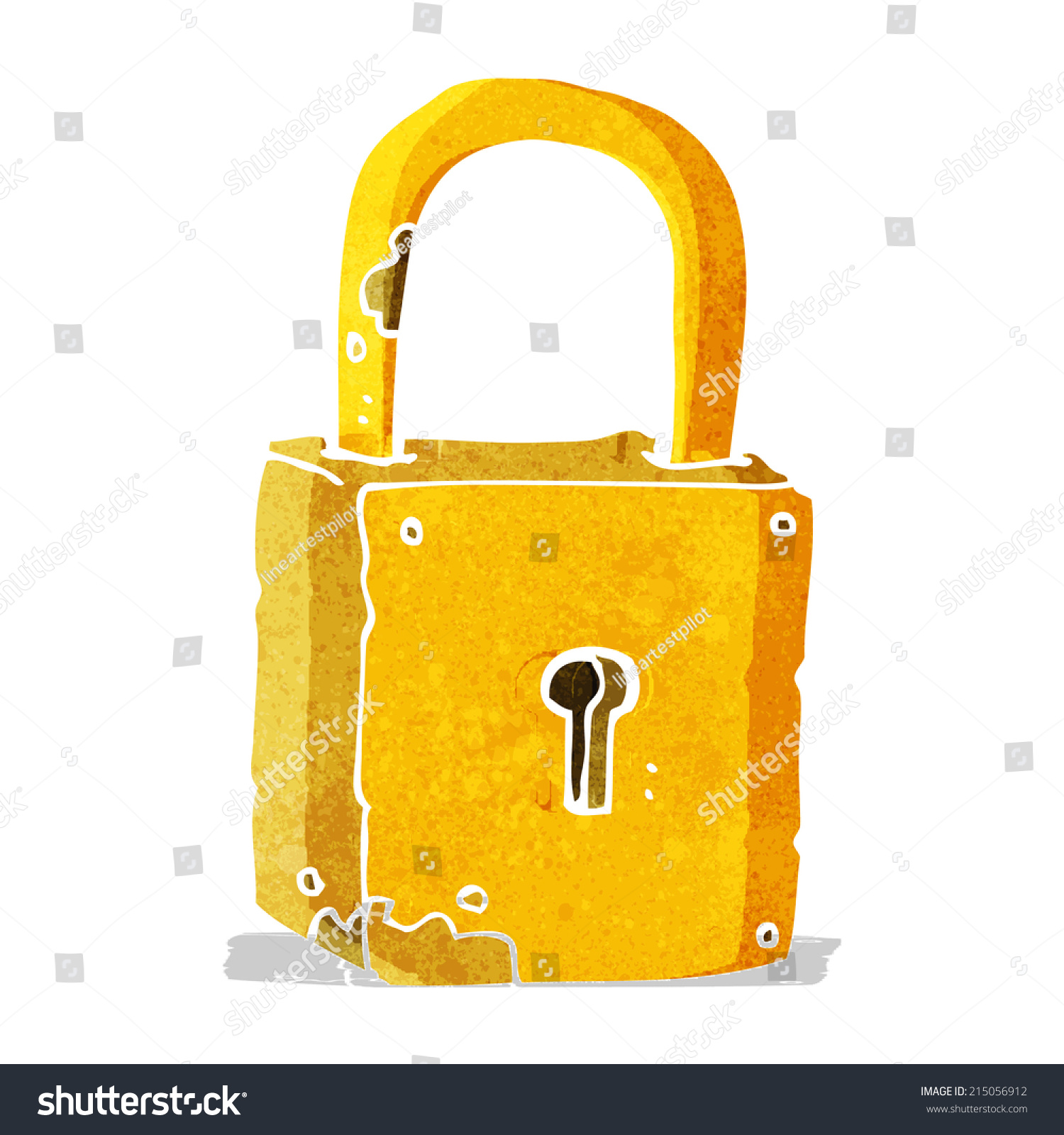 Cartoon Rusty Lock Stock Vector (Royalty Free) 215056912 | Shutterstock