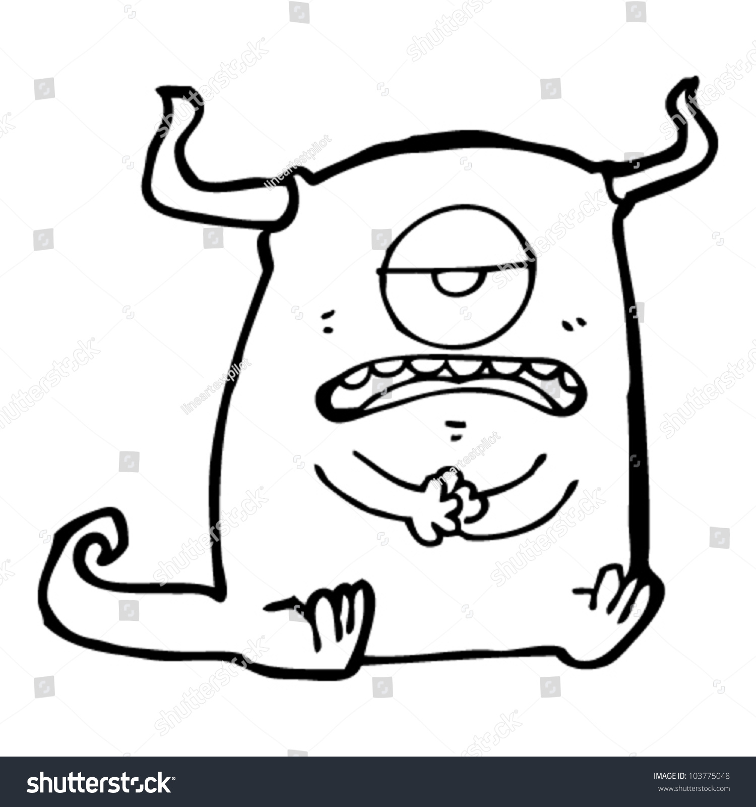 Cartoon Sad Little Devil Stock Vector (Royalty Free) 103775048 ...