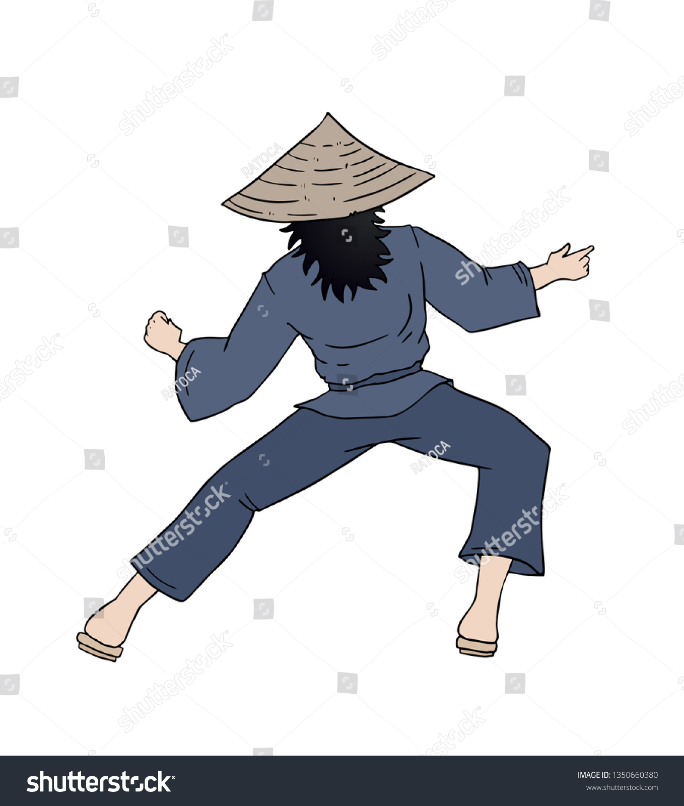 Cartoon Samurai Draw Stock Vector (Royalty Free) 1350660380 | Shutterstock