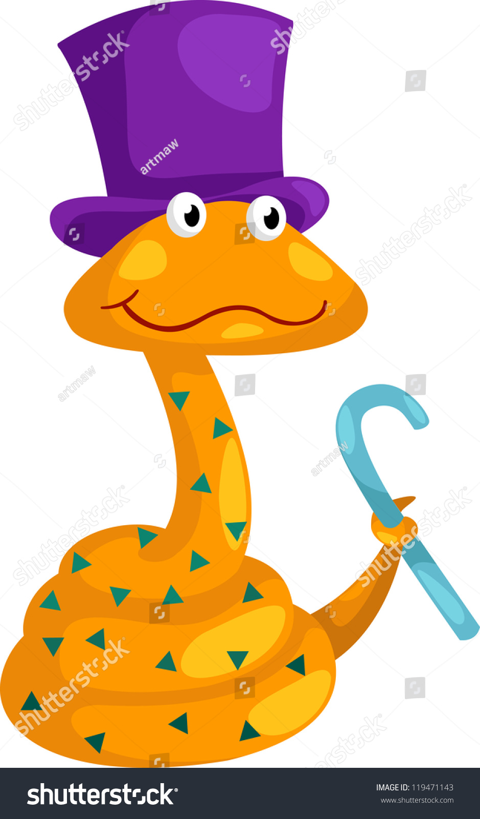 Cartoon Sanke Vector Stock Vector (Royalty Free) 119471143