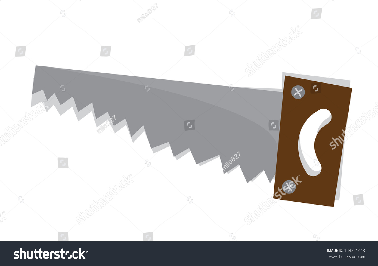 Cartoon Saw Isolated Shadow Stock Vector (Royalty Free) 144321448