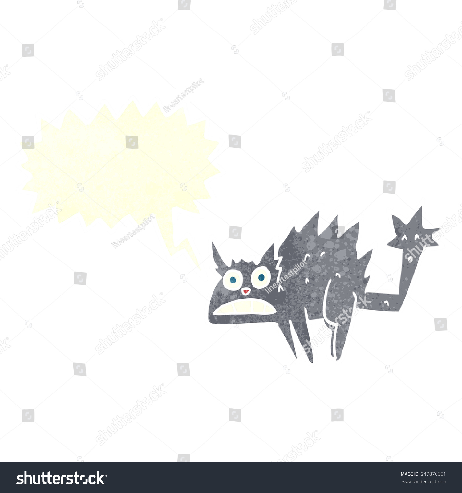 Cartoon Scared Cat Stock Vector (Royalty Free) 247876651