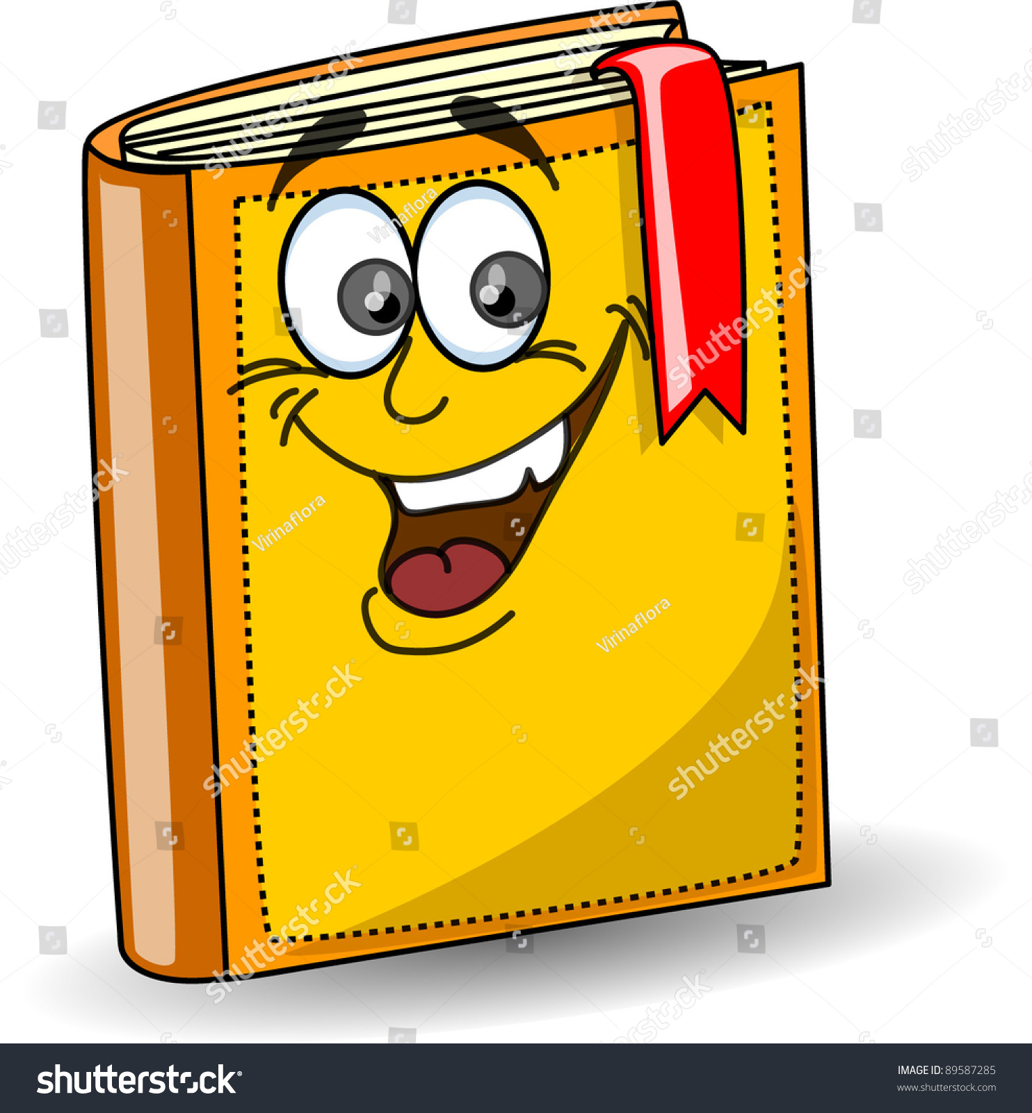 Cartoon School Book Stock Vector (Royalty Free) 89587285