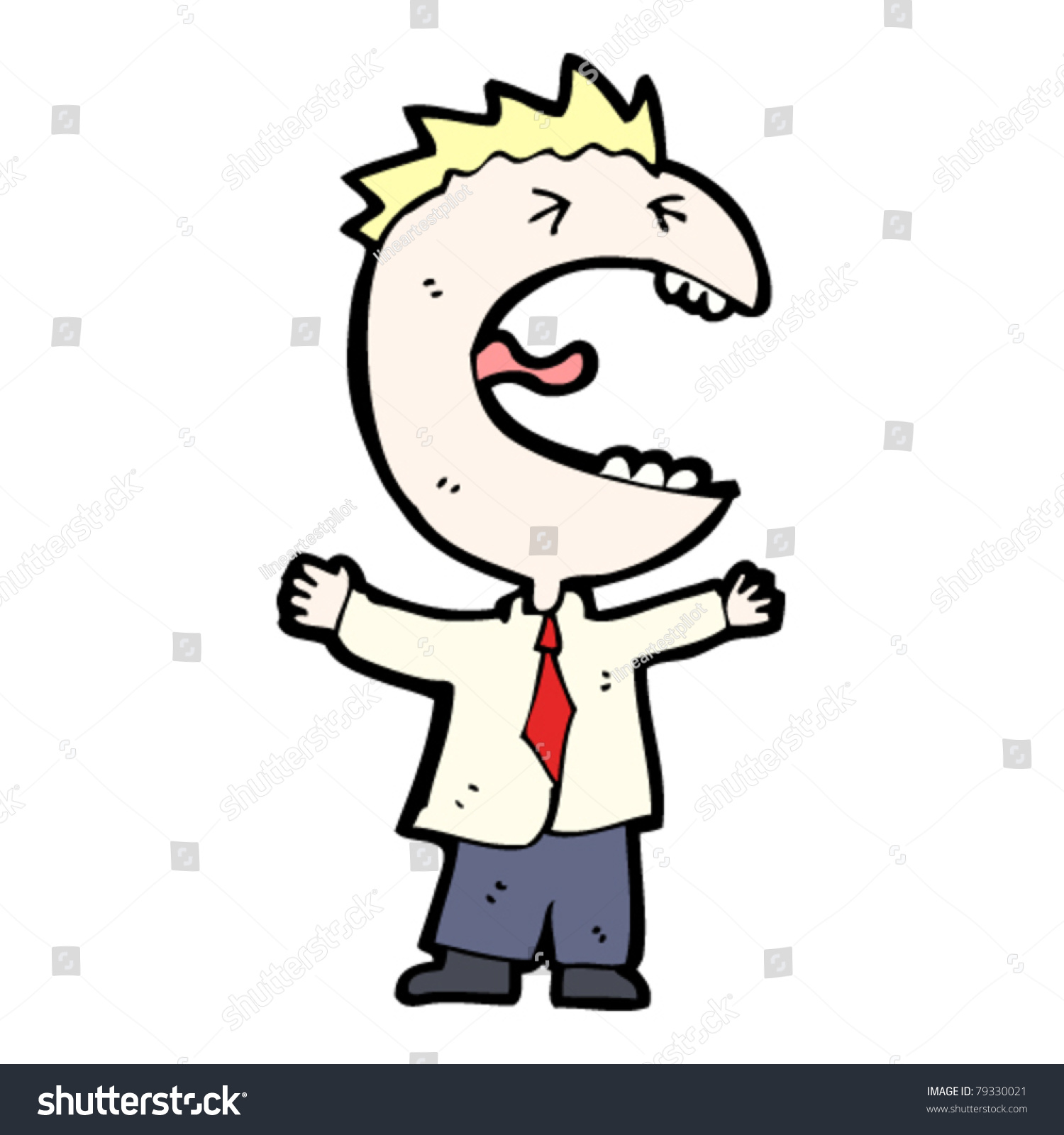 Cartoon Schoolkid Yelling Stock Vector (Royalty Free) 79330021 ...