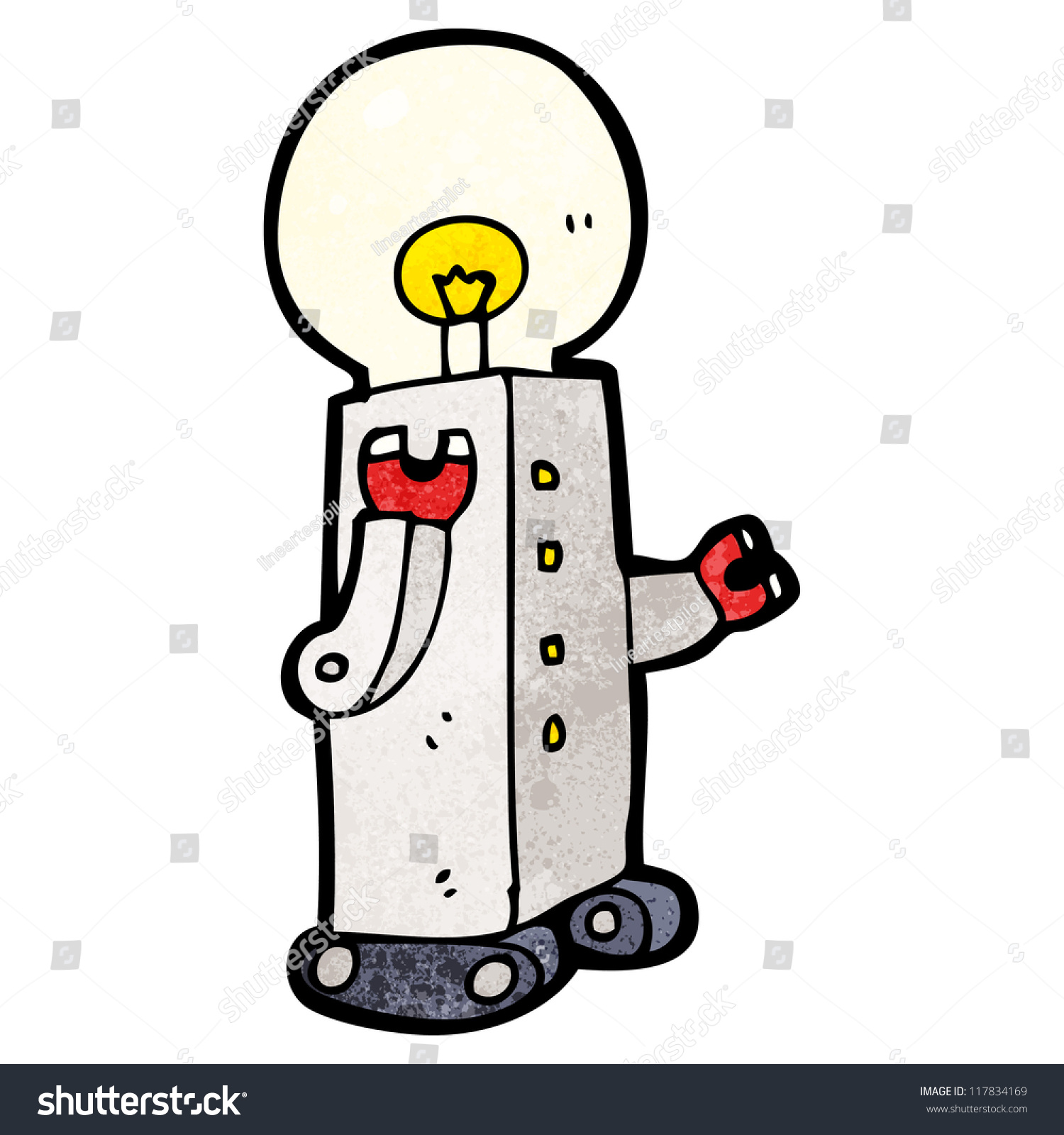 Cartoon Science Robot Stock Vector (Royalty Free) 117834169