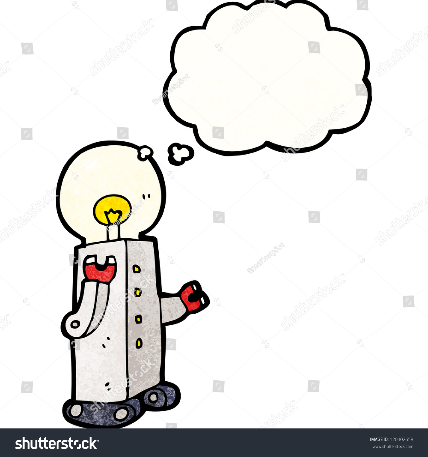 Cartoon Science Robot Stock Vector (Royalty Free) 120402658