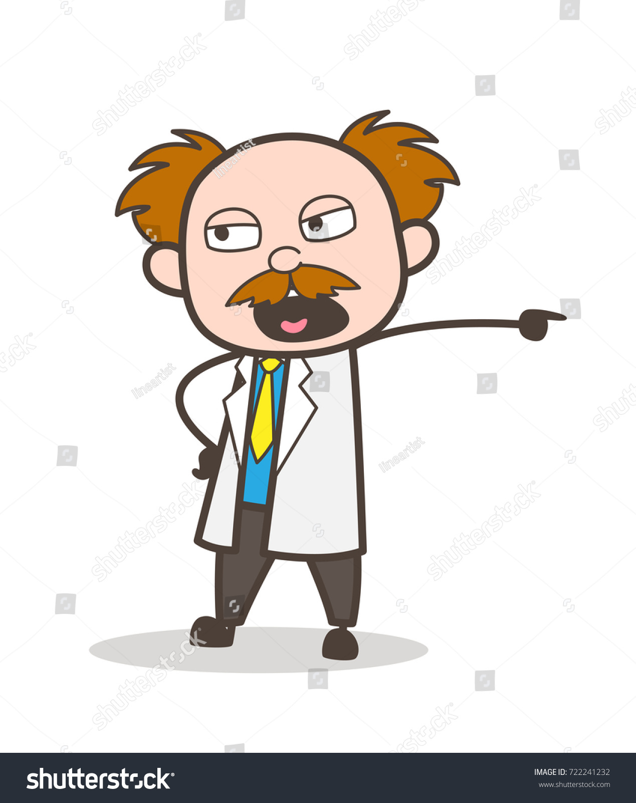 Cartoon Scientist Shouting Vector Illustration: เวกเตอร์สต็อก (ปลอดค่า ...