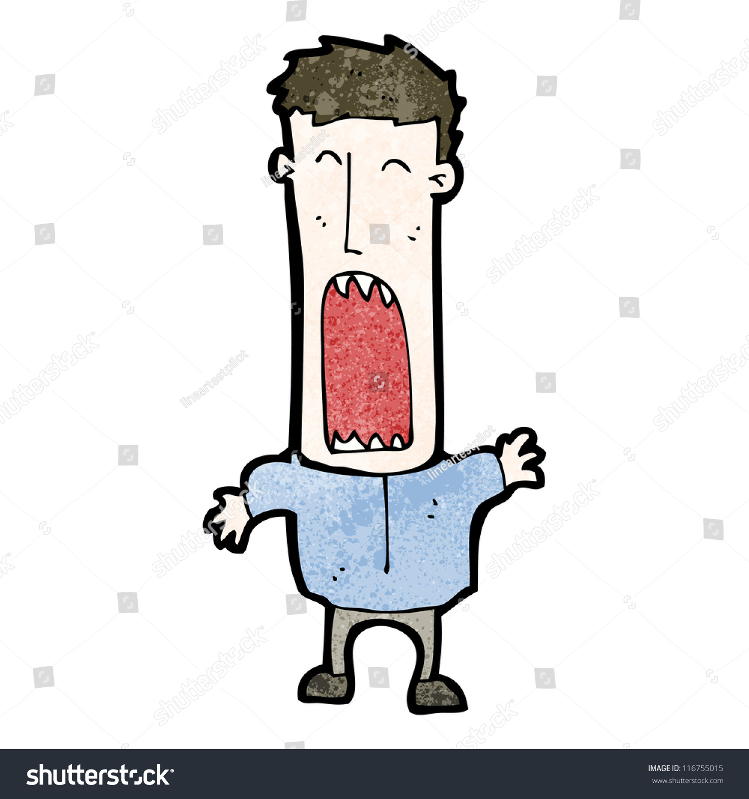 Cartoon Screaming Man Stock Vector Illustration 116755015 : Shutterstock