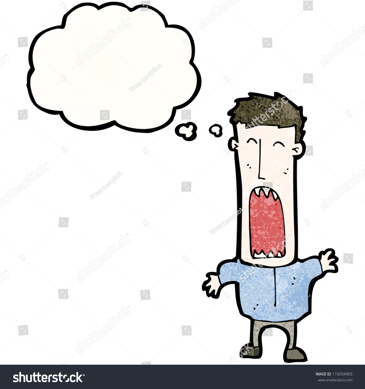 Cartoon Screaming Man Stock Vector (Royalty Free) 119254903