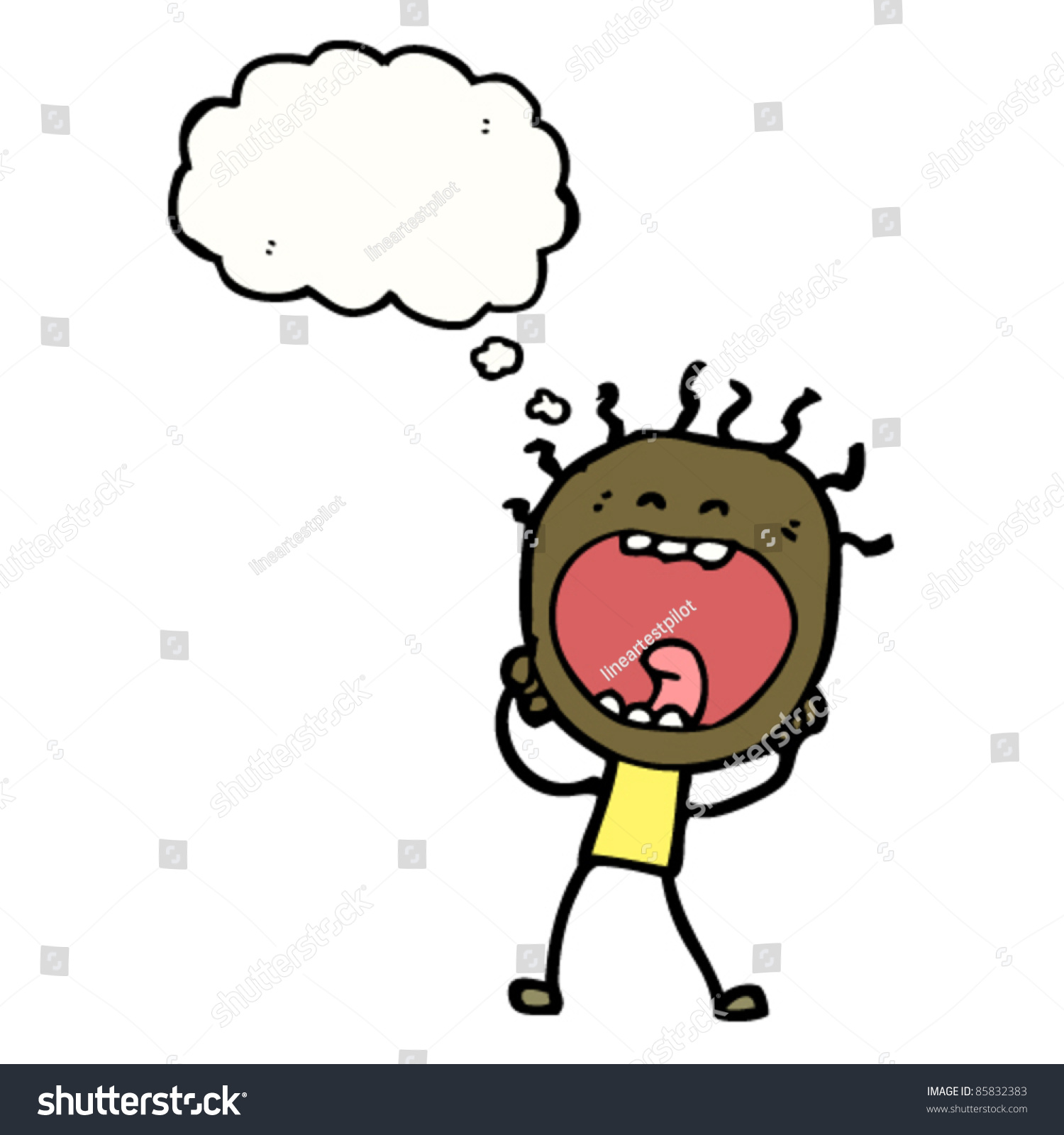 Cartoon Screaming Man Stock Vector Illustration 85832383 : Shutterstock