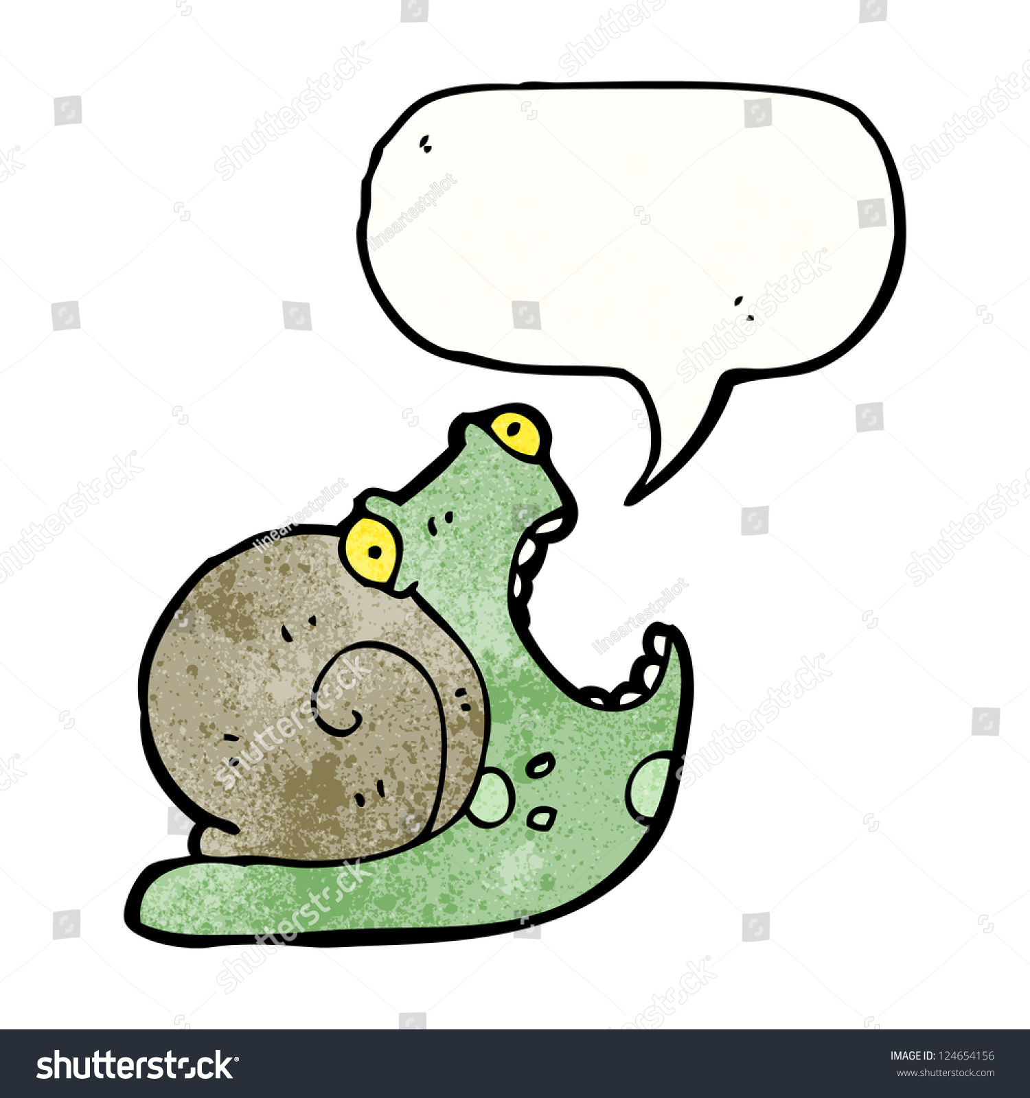 Cartoon Screaming Snail Stock Vector (Royalty Free) 124654156 ...
