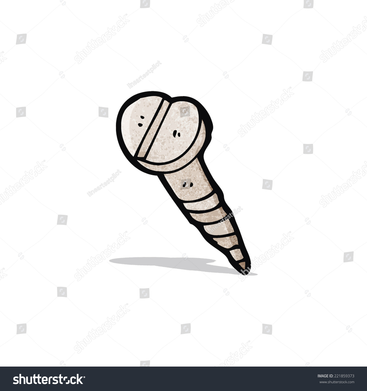 Cartoon Screw Stock Vector (Royalty Free) 221859373 | Shutterstock