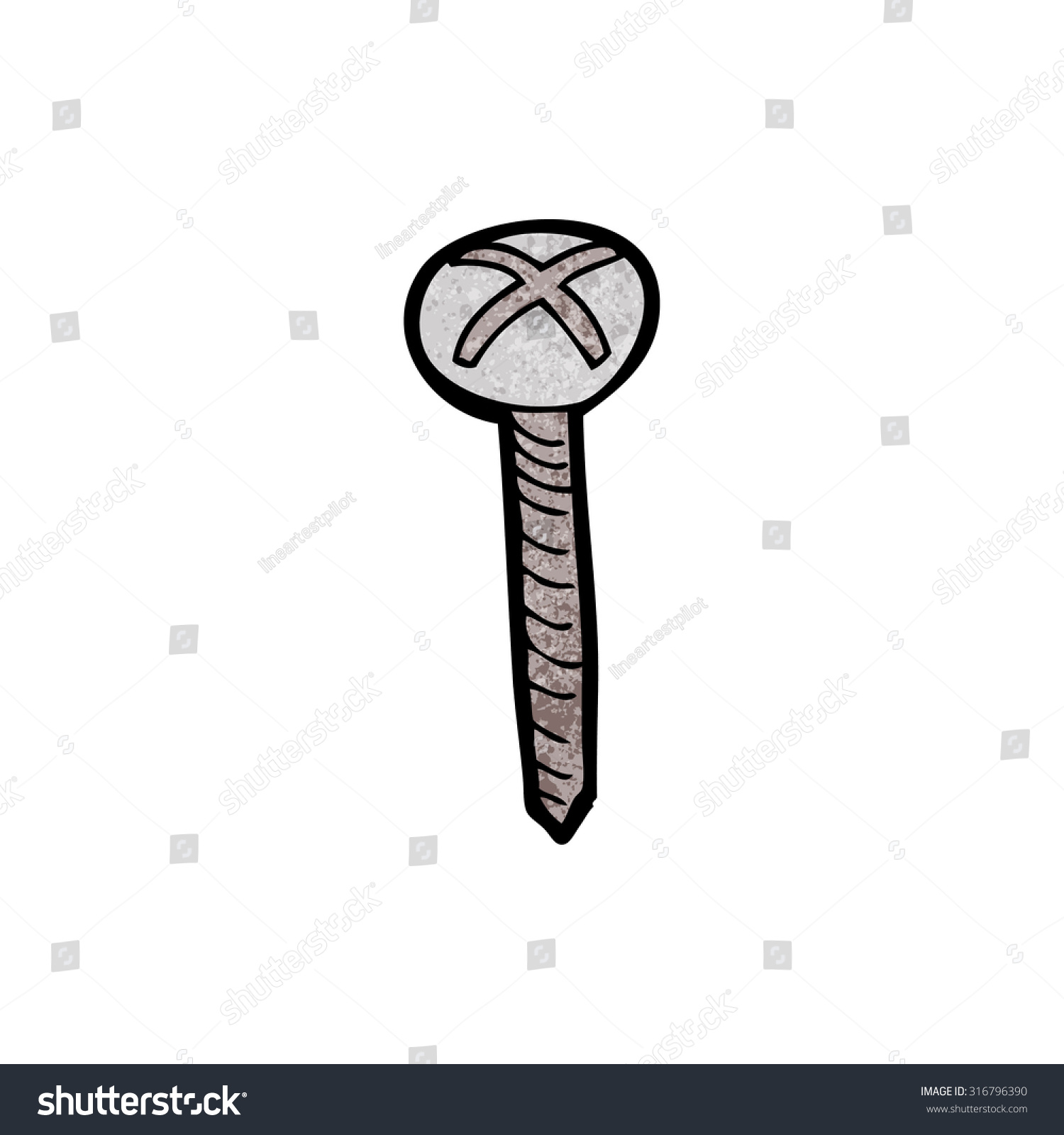 Cartoon Screw Stock Vector (Royalty Free) 316796390 | Shutterstock