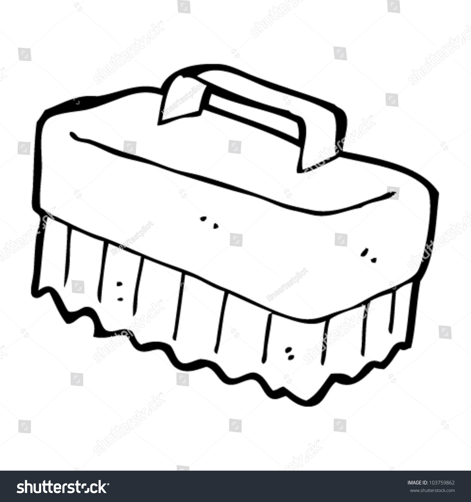 Cartoon Scrubbing Brush Stock Vector (Royalty Free) 103759862