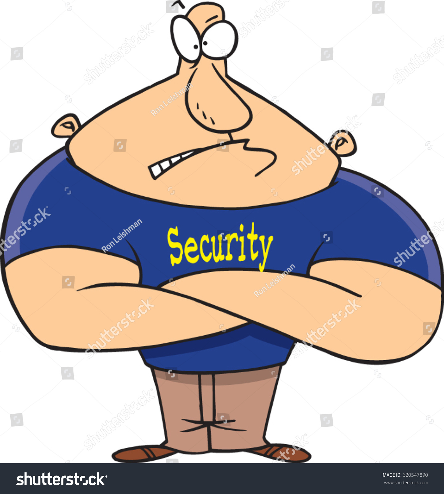 Cartoon Security Bouncer Stock Vector (Royalty Free) 620547890 ...
