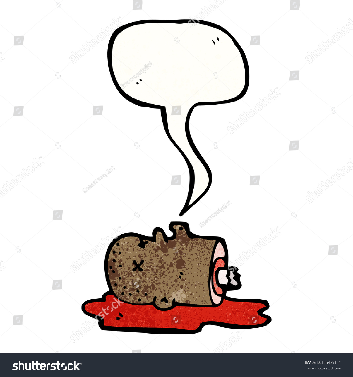 Cartoon Severed Head Stock Vector (Royalty Free) 125439161