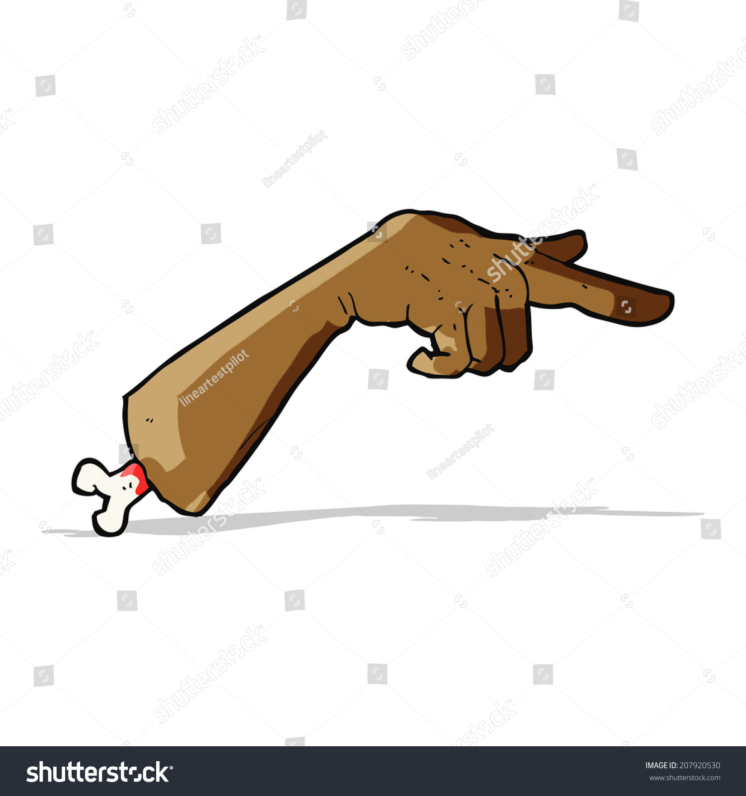 Cartoon Severed Pointing Hand Stock Vector (Royalty Free) 207920530 ...