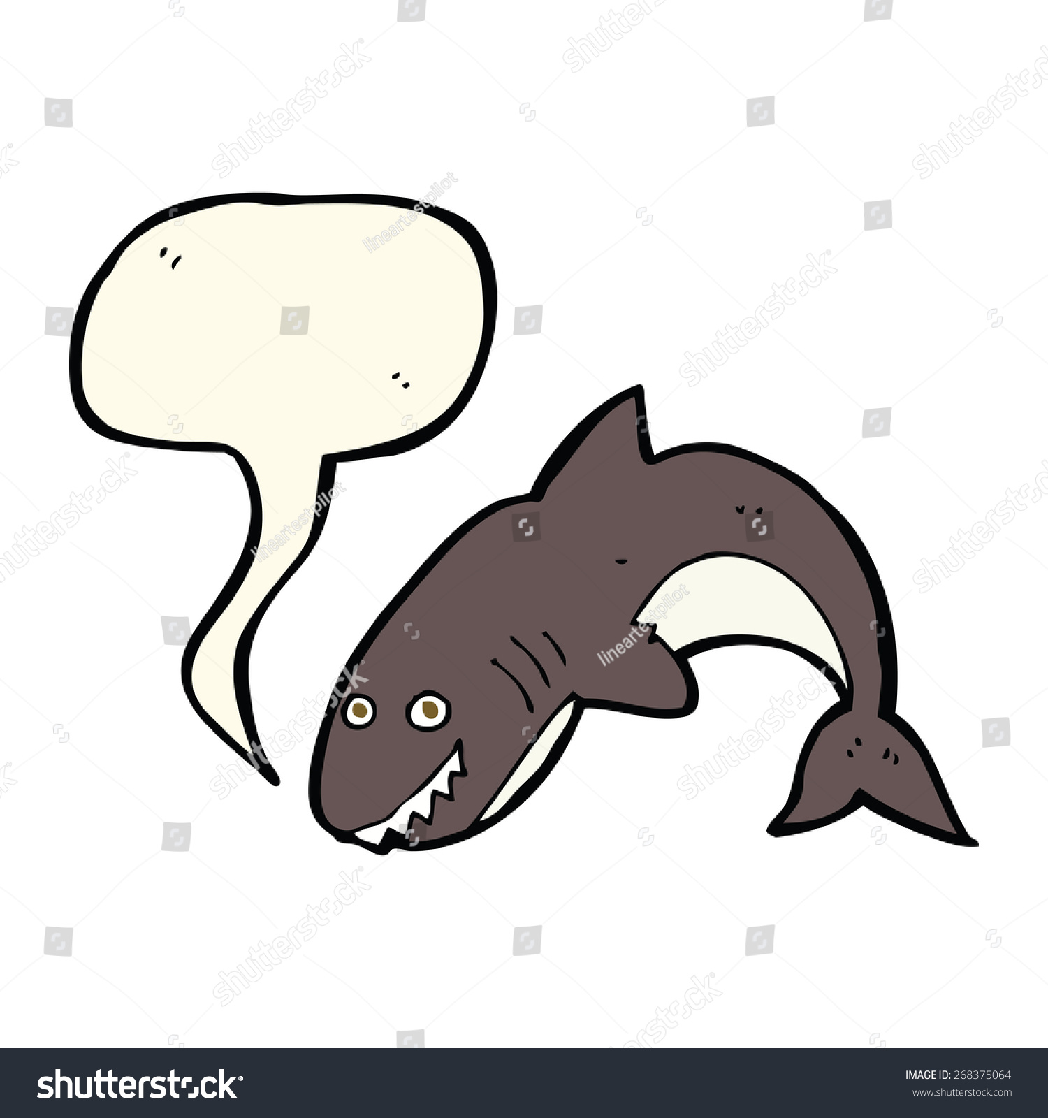 Cartoon Shark Speech Bubble: เวกเตอร์สต็อก (ปลอดค่าลิขสิทธิ์) 268375064 ...