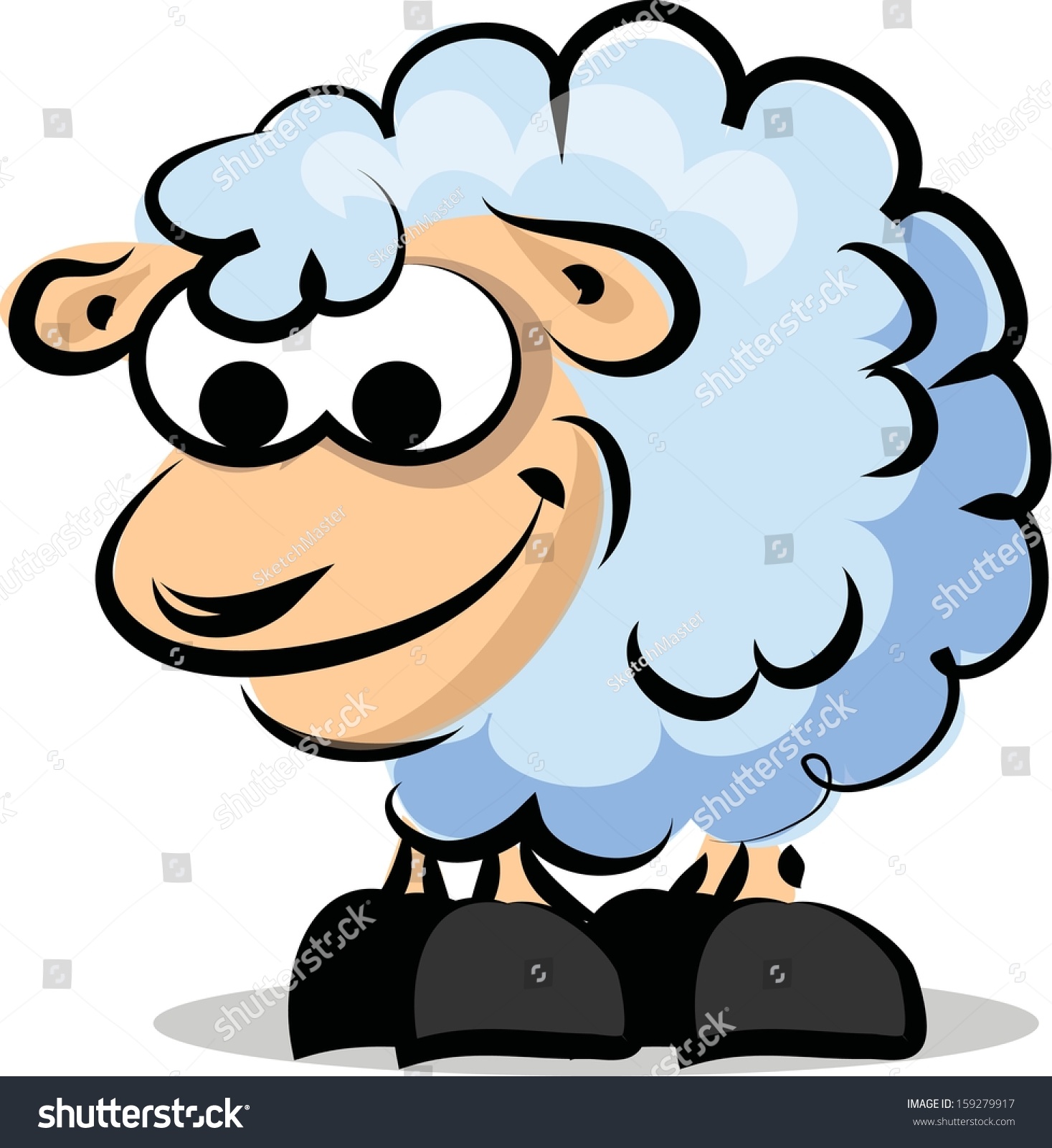 Cartoon Sheep Vector Stock Vector (Royalty Free) 159279917 | Shutterstock