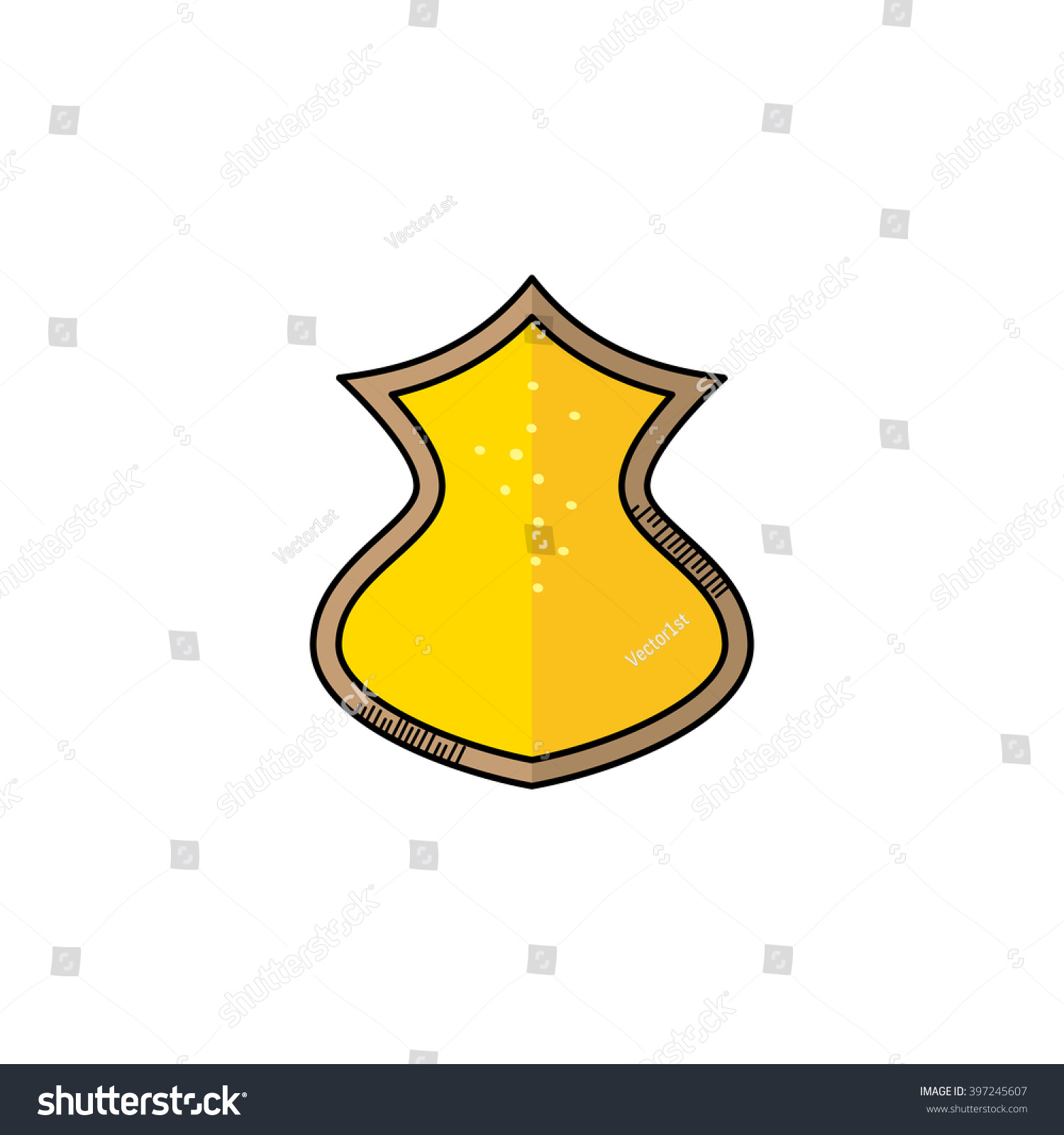 Cartoon Shield Doodle Hand Drawn Theme Stock Vector (Royalty Free ...