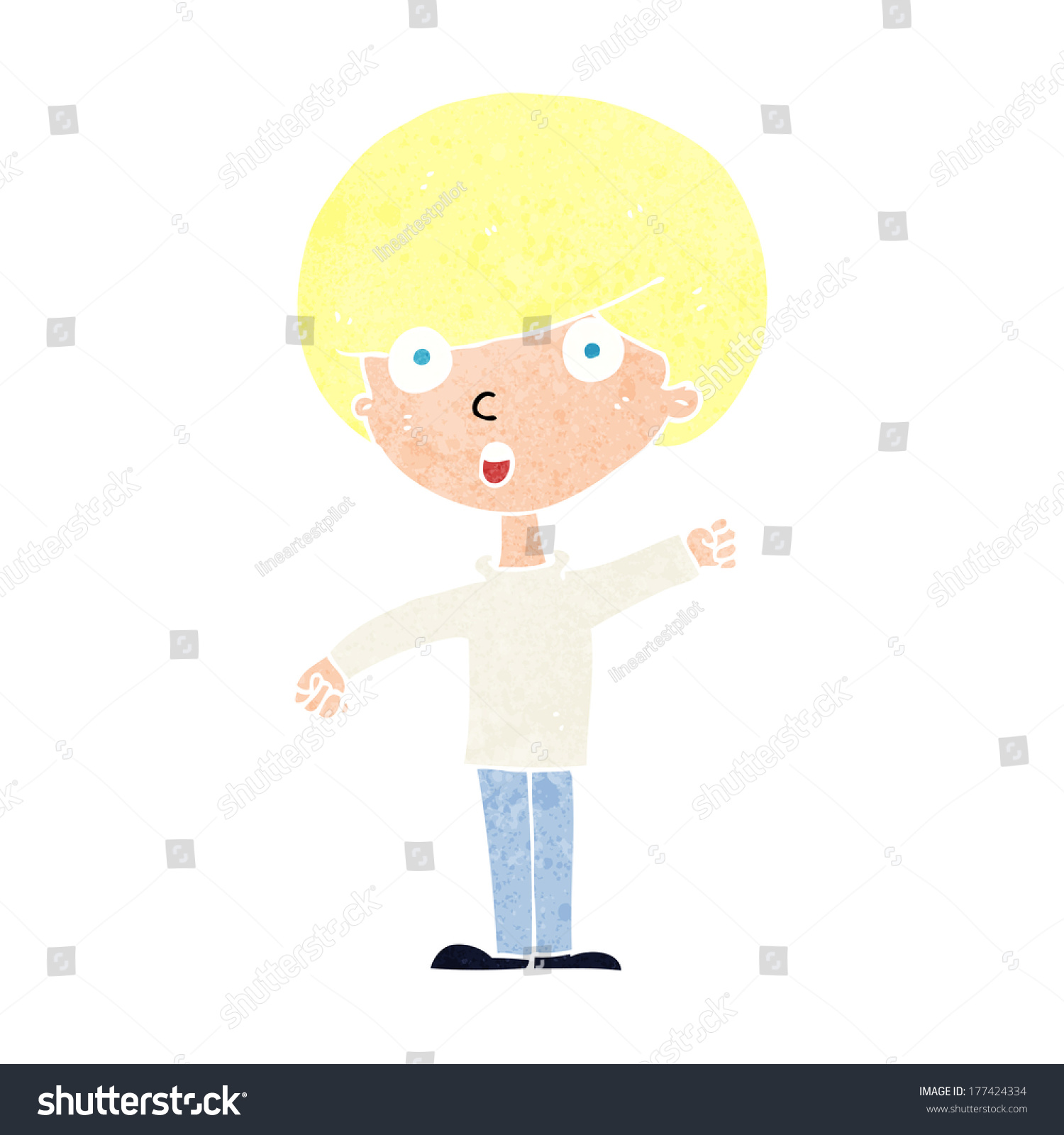 Cartoon Shocked Boy Stock Vector (Royalty Free) 177424334 | Shutterstock