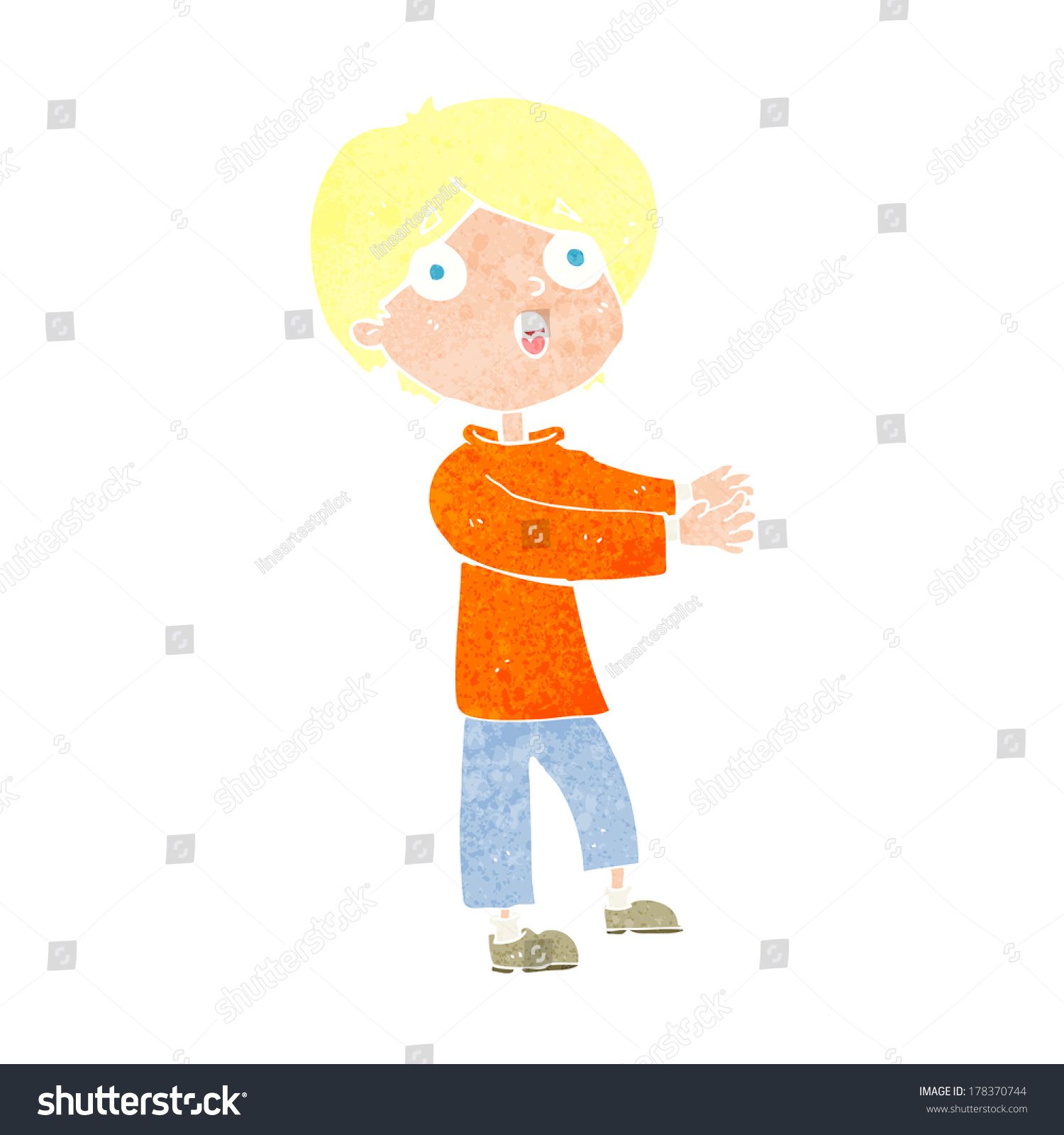 Cartoon Shocked Boy Stock Vector (Royalty Free) 178370744 | Shutterstock